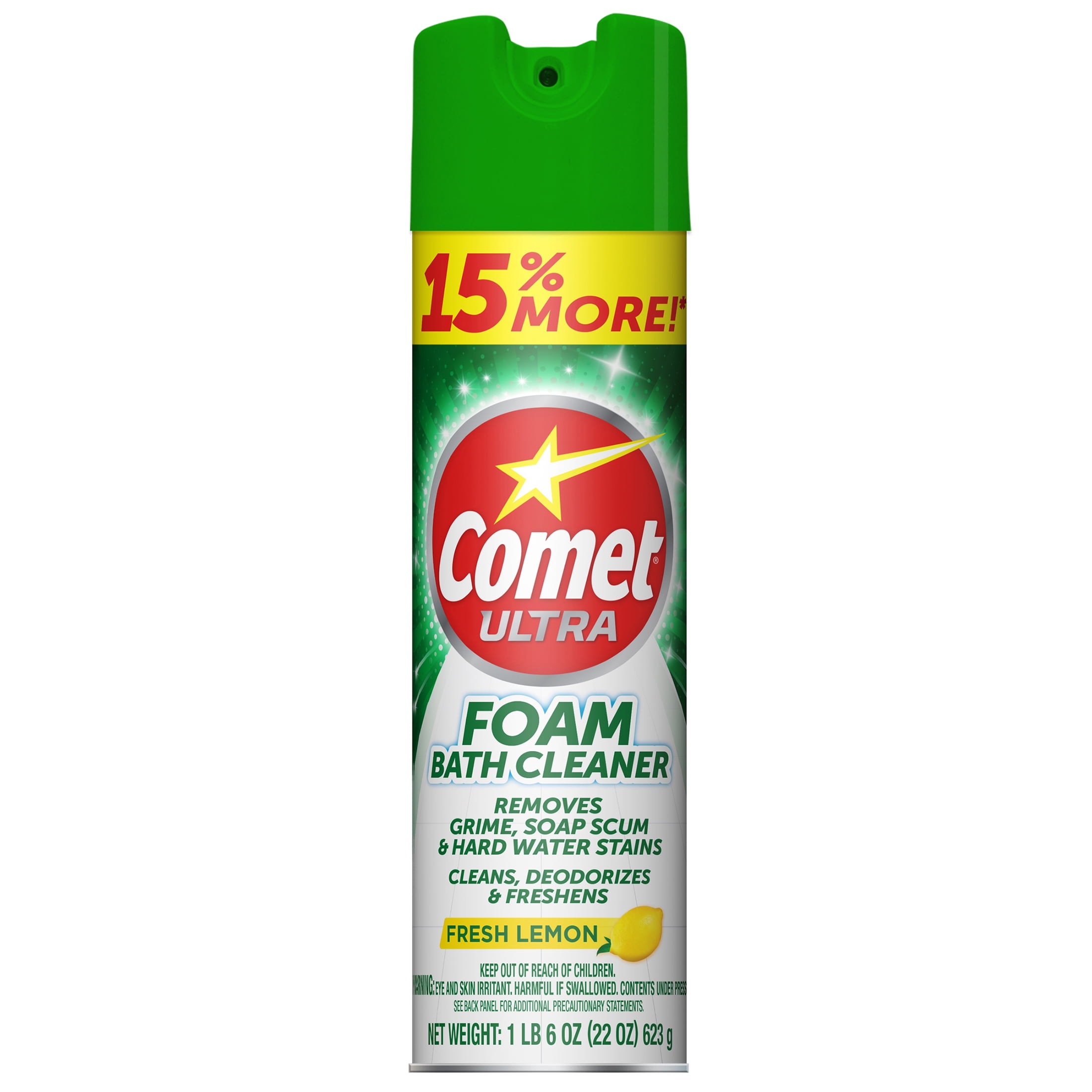 Comet Foam Bathroom Cleaner, Lemon Fresh Scent, 22 ounce - Walmart.com