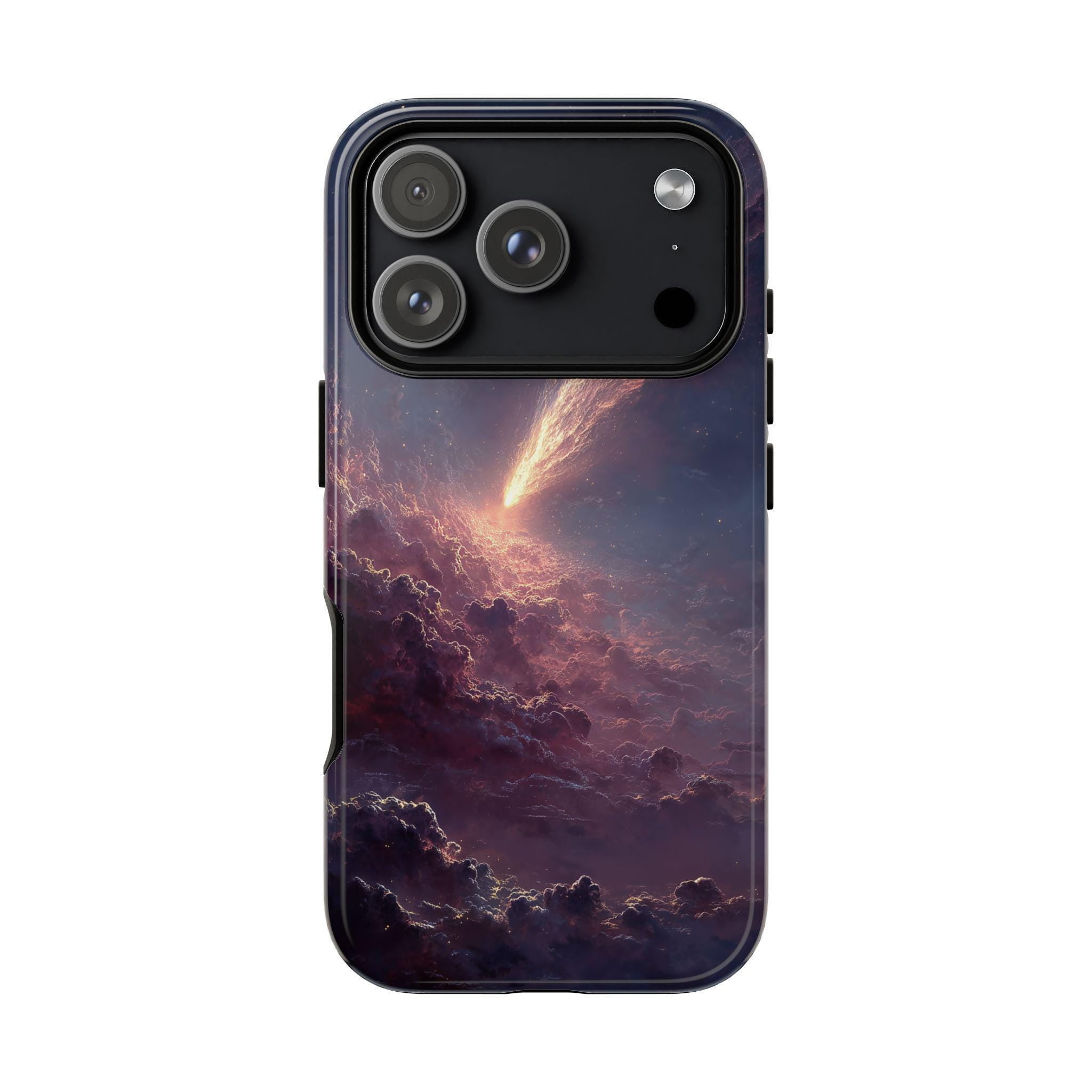 Comet Gold Purple Nebula Clouds Radiant Deep Space Phone Case with ...