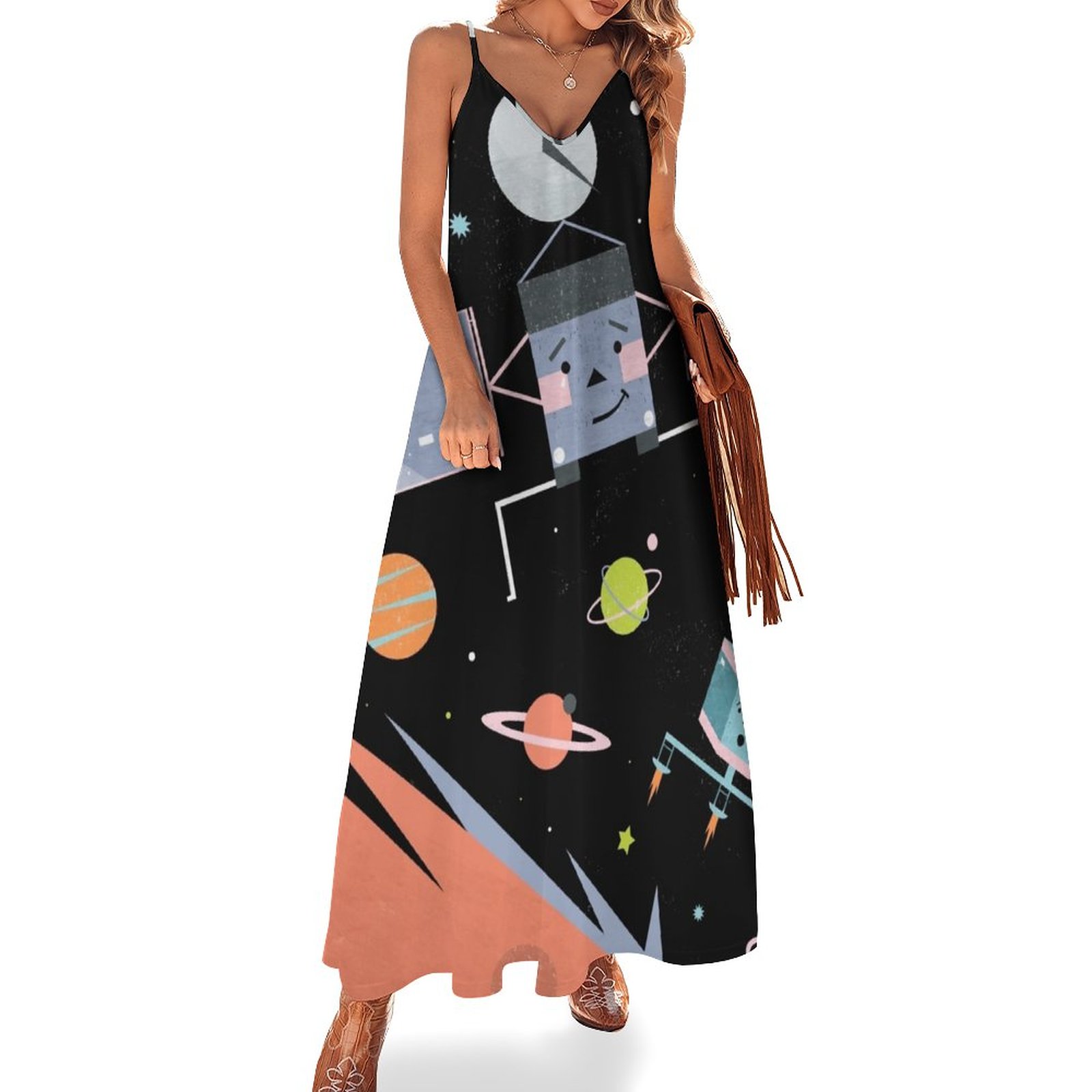 Comet Landers Sleeveless Dress Prom gown womans clothing long dress ...