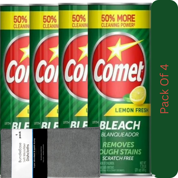 Comet Lemon Scent Multipurpose Powder Cleaner with Bleach, 21 oz with ...