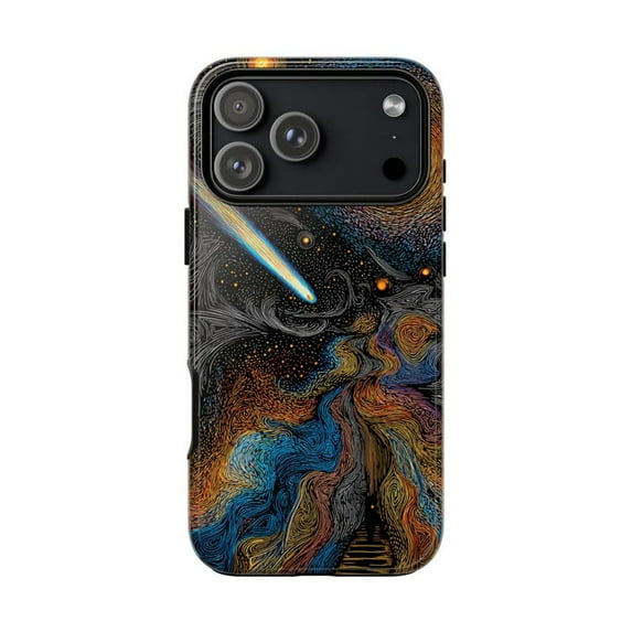 Comet Streak in a Dark Outer Space Galaxy Phone Case for iPhone 11,12 ...