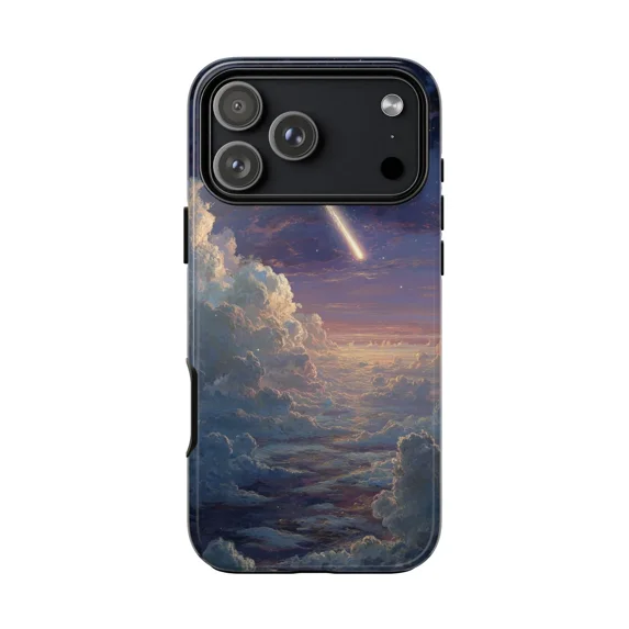 Comet Trail Vibrant Cloud Sky Art Case for iPhone 17 through 11 Pro Max ...
