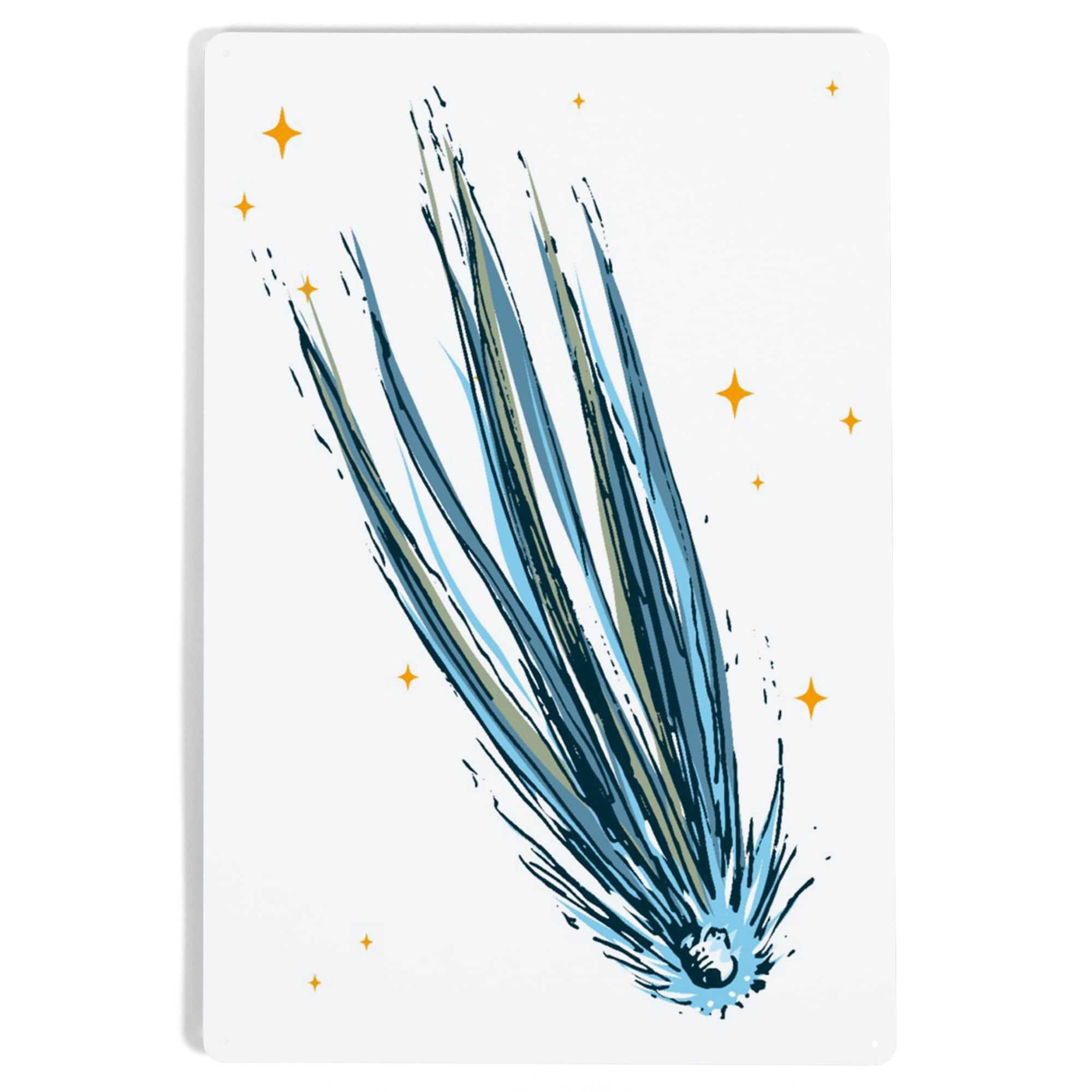 Comet, Vector with Linework (12x18 Aluminum Art, Indoor Outdoor Metal ...