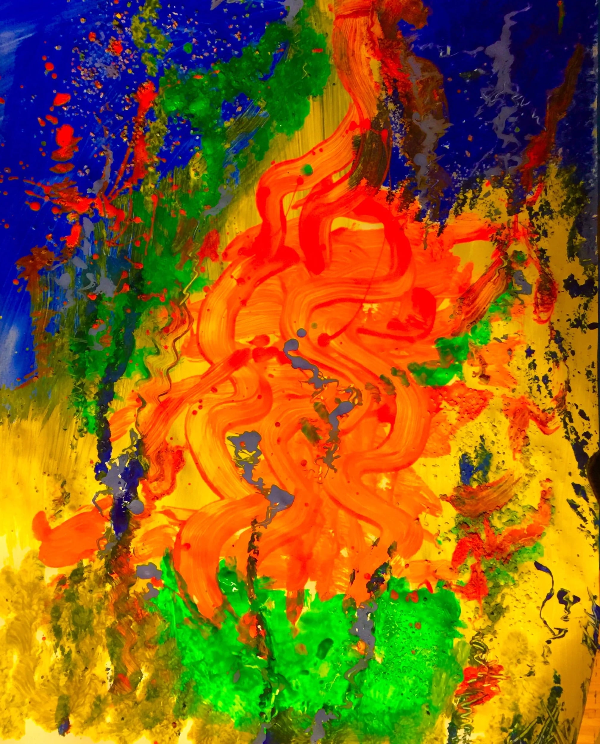 Comet, Wall Art Contemporary Canvas Painting for a Modern Home Decor by ...