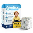 Comfees Baby Baby Diaper Size 6, 12 hour protection, over 35 lbs., 23 Count, 4 Packs, 92 Total ...