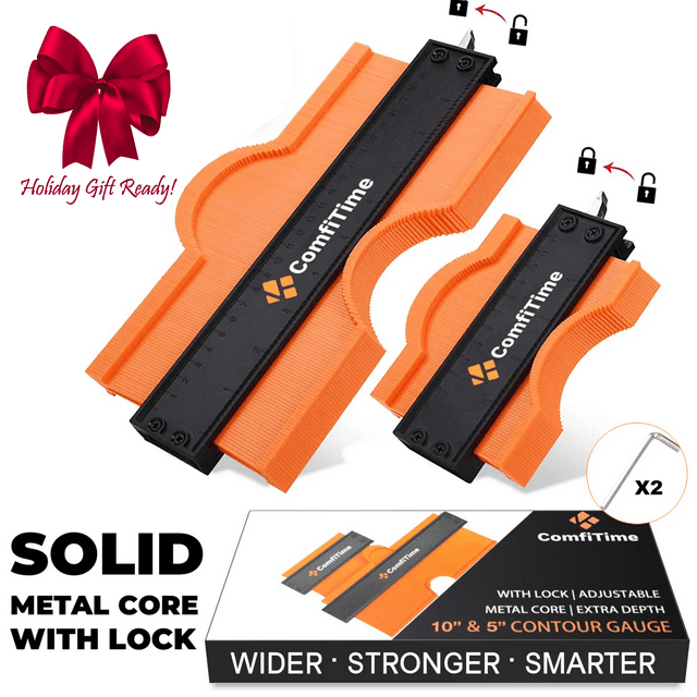 "ComfiTime 10"" and 5"" Contour Gauge with Lock | 2-Pack, Duplication ...