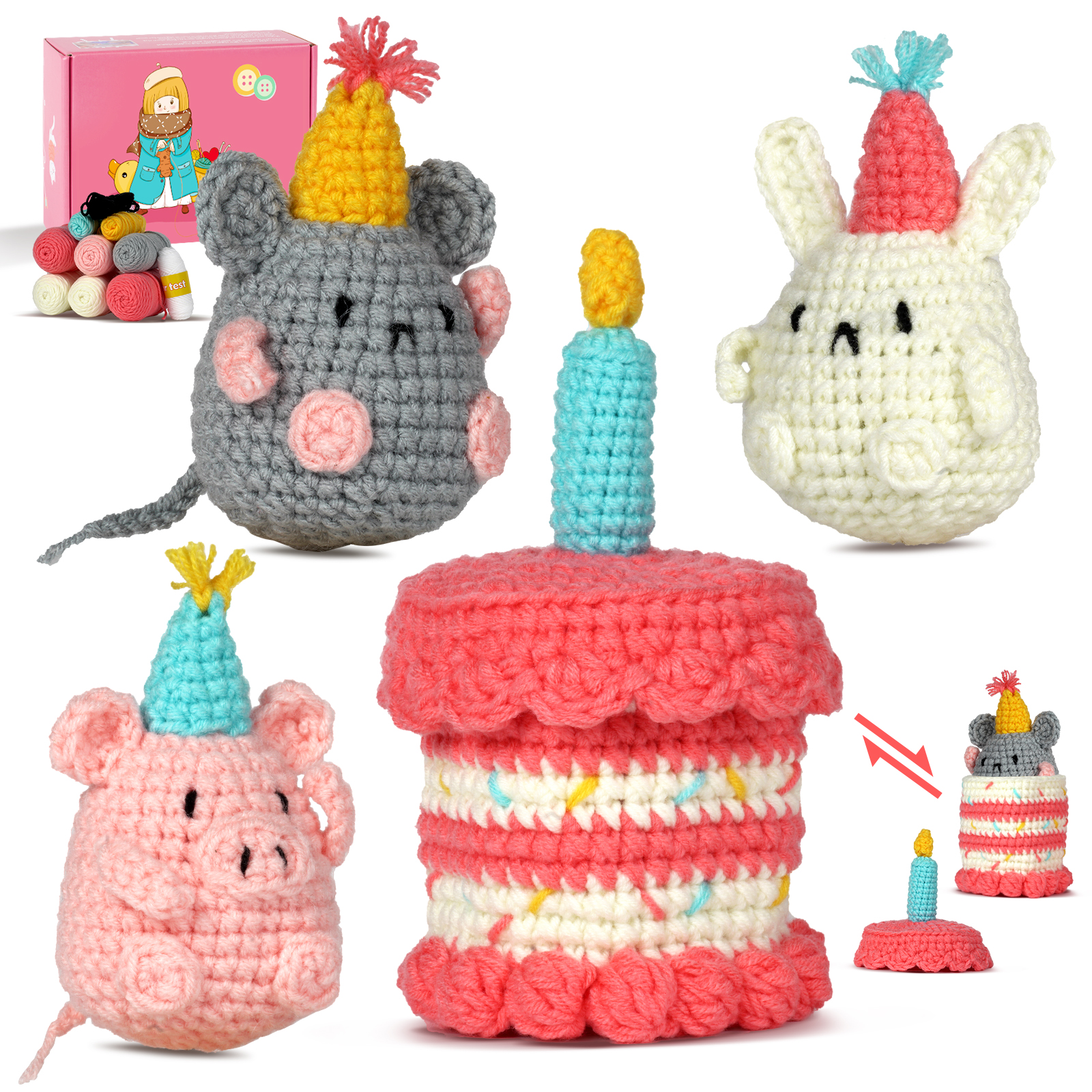 ComfiTime Crochet Kits for Beginners,Crochet Starter Kit Gift for ...