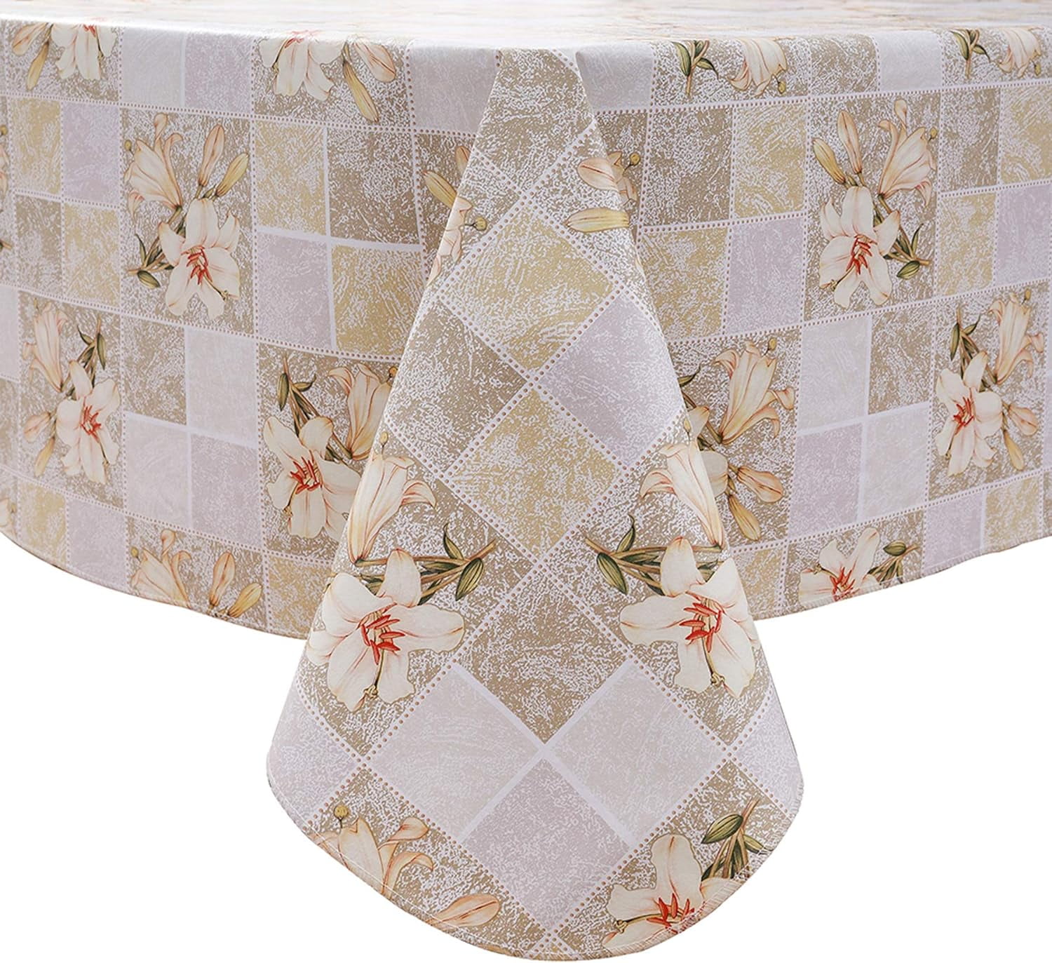 ComfiTime Vinyl Tablecloth - 52 x 70 Wipeable Plastic Table Cover ...