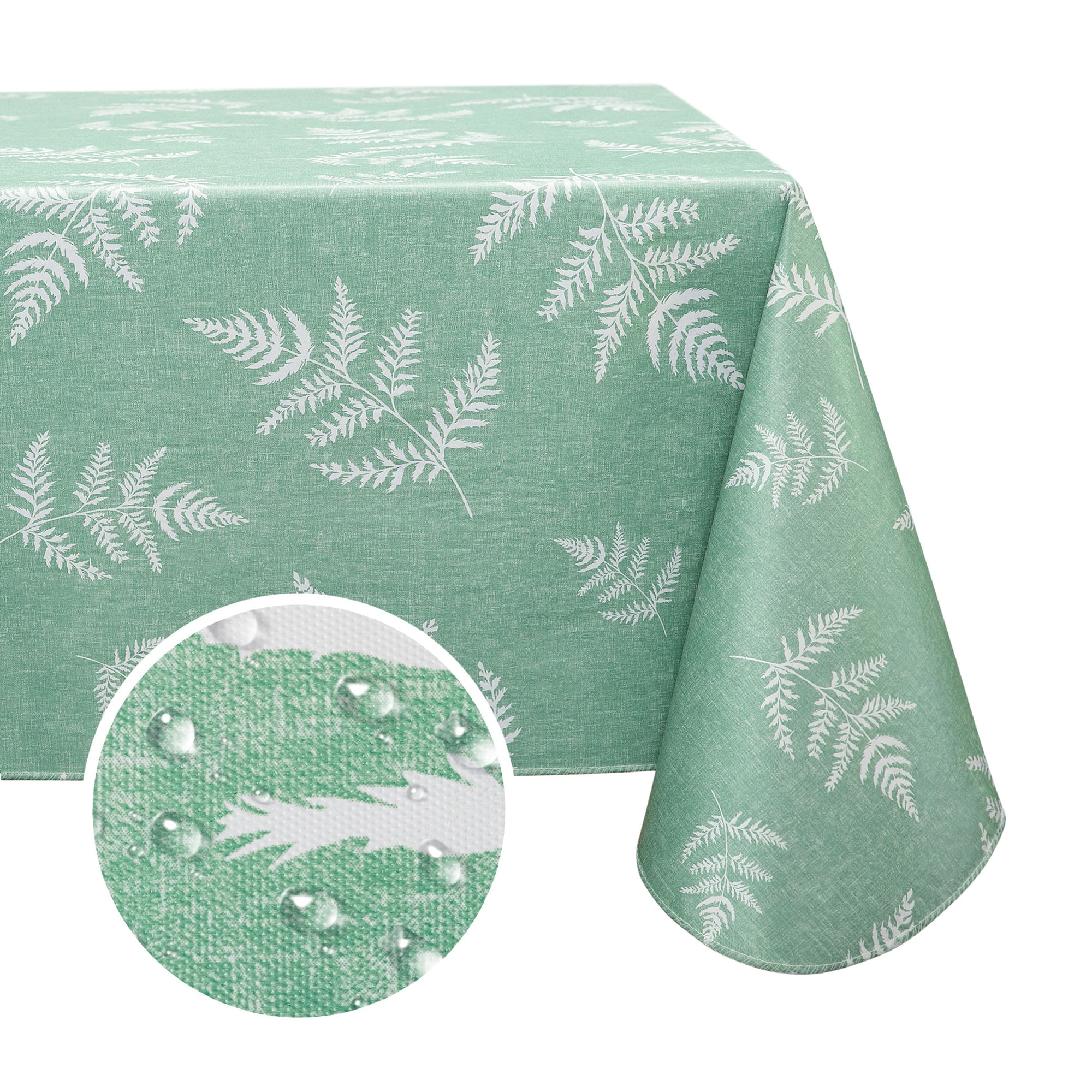 ComfiTime Vinyl Tablecloth - 60 x 84 Wipeable Plastic Table Cover ...