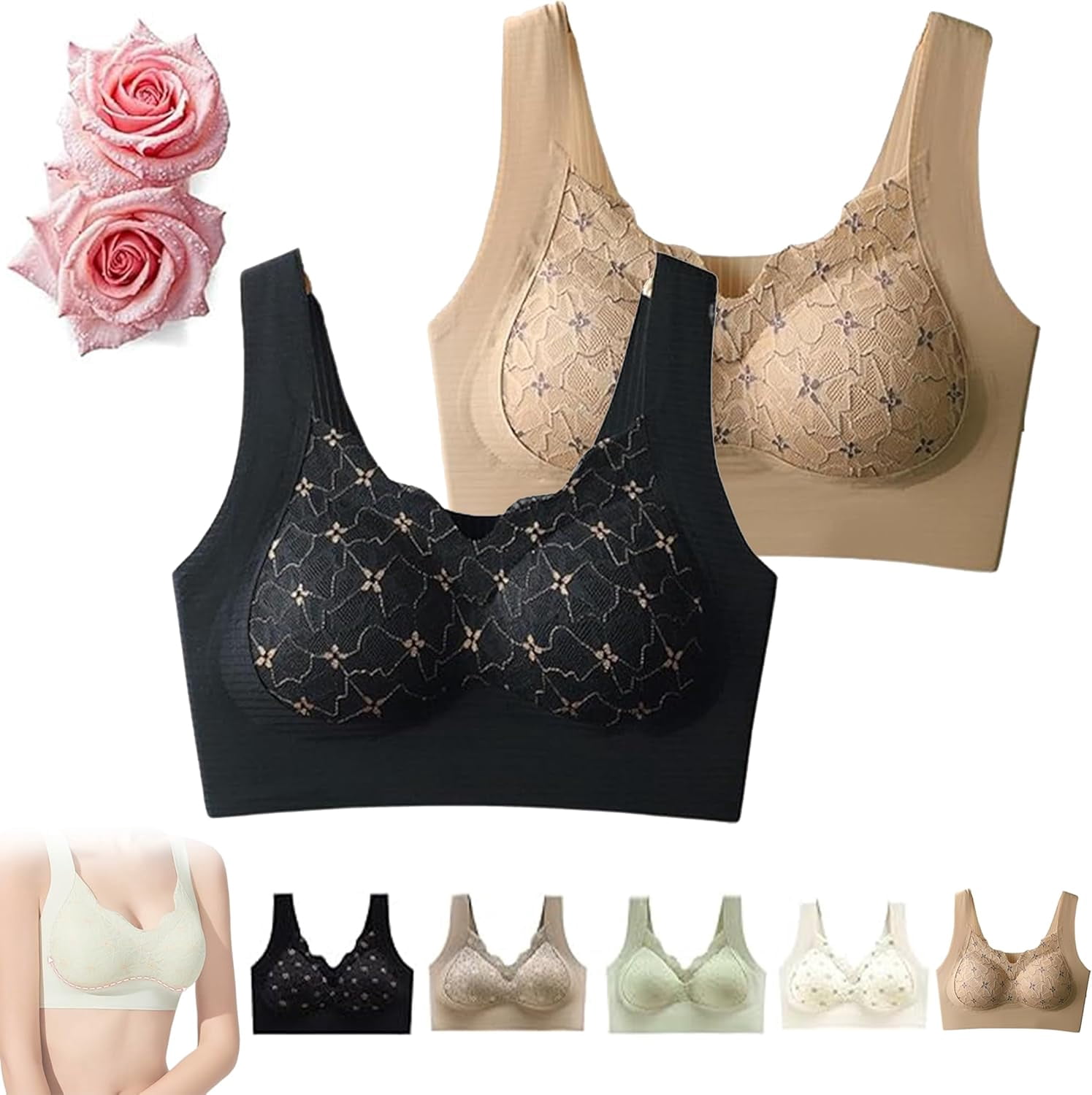 Comfiela Ivylift Bras for Seniors, Rosiaa IvyLift - Seamless Wire-Free ...