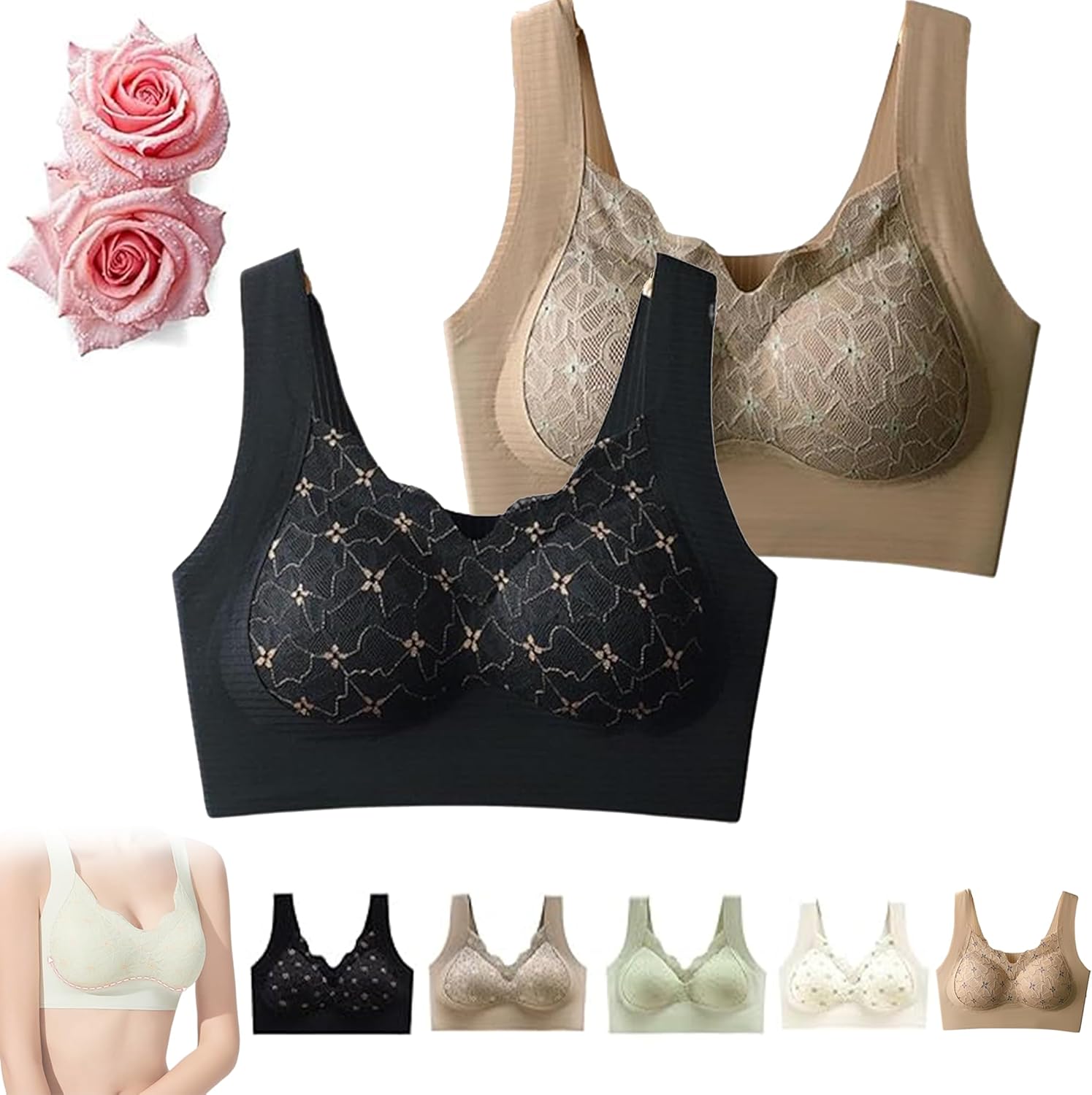 Comfiela Ivylift Bras for Seniors, Rosiaa IvyLift - Seamless Wire-Free ...