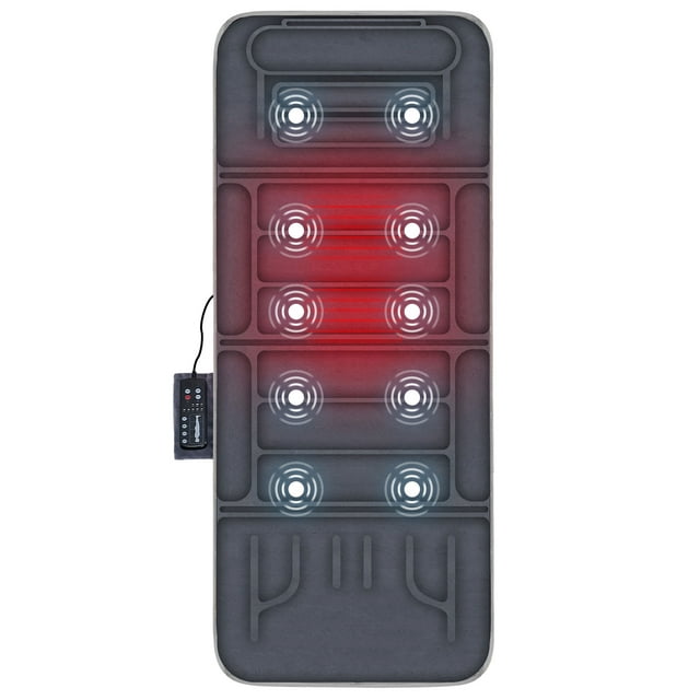 Comfier Full Body Seat Cushion Massager Mat With Heat Back Massage