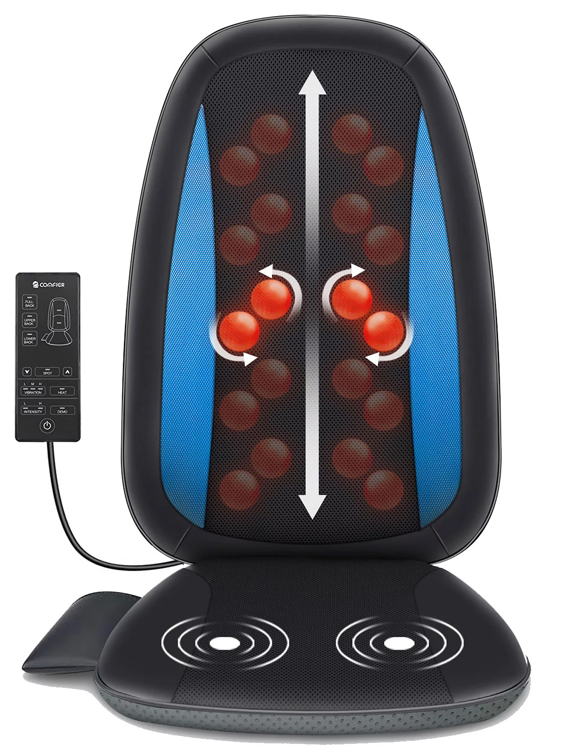 Belmint Full Back Massager with Heat, 12 Deep-Kneading Massage Nodes ...
