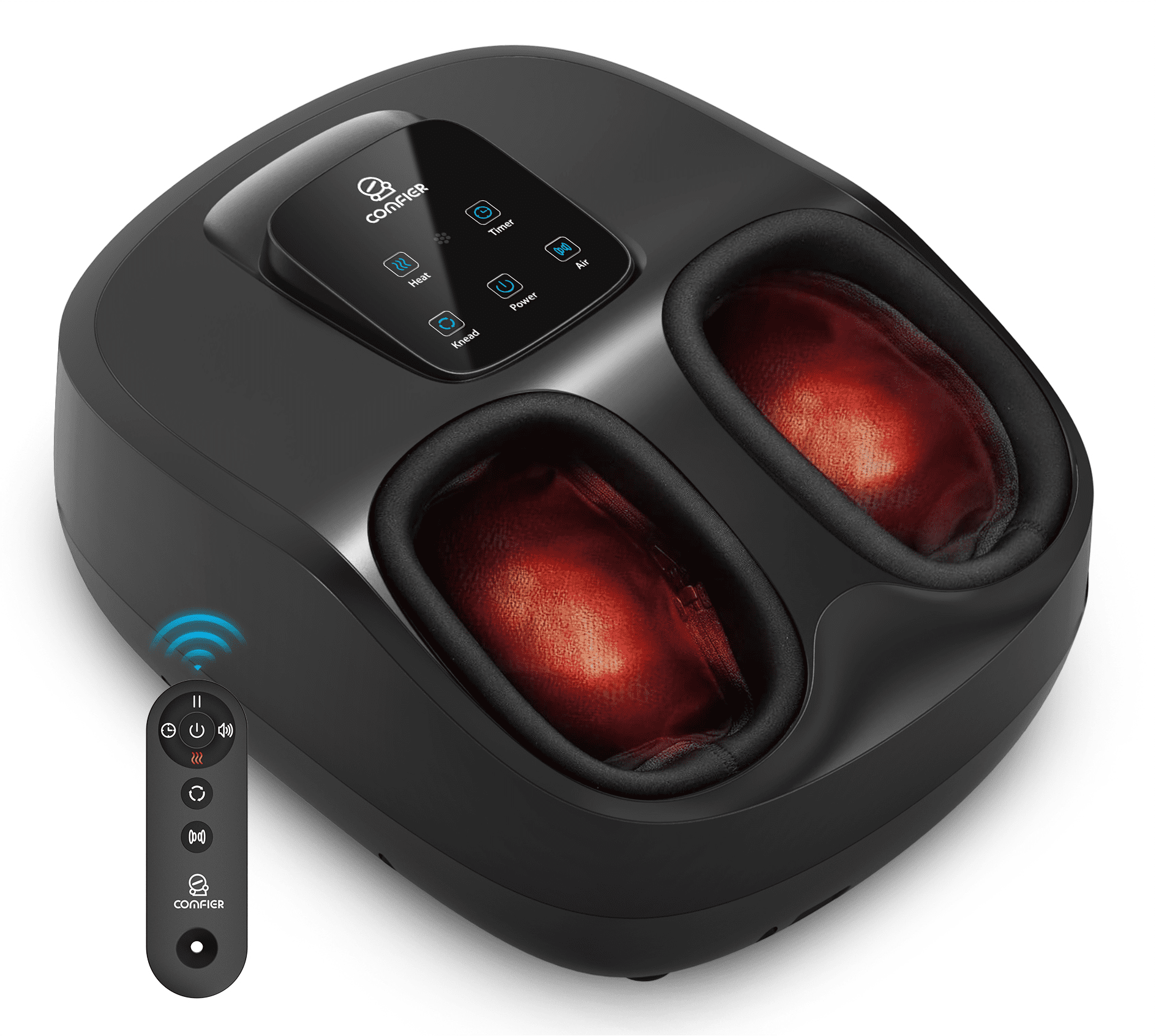 Comfier Shiatsu Foot Massager with Heat, Deep Kneading Rolling Feet ...