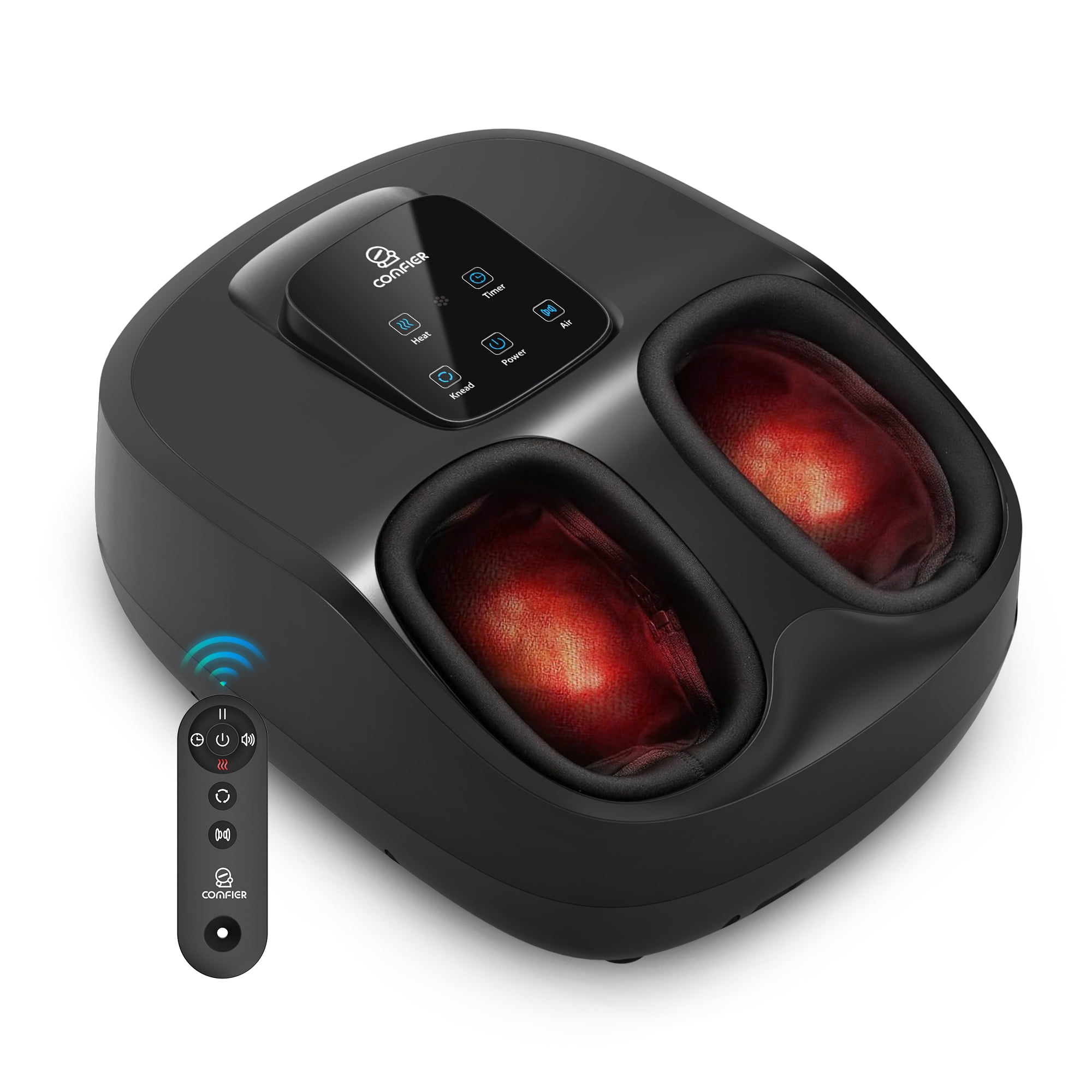 Comfier Shiatsu Foot Massager with Heat, Deep Kneading Rolling Feet ...