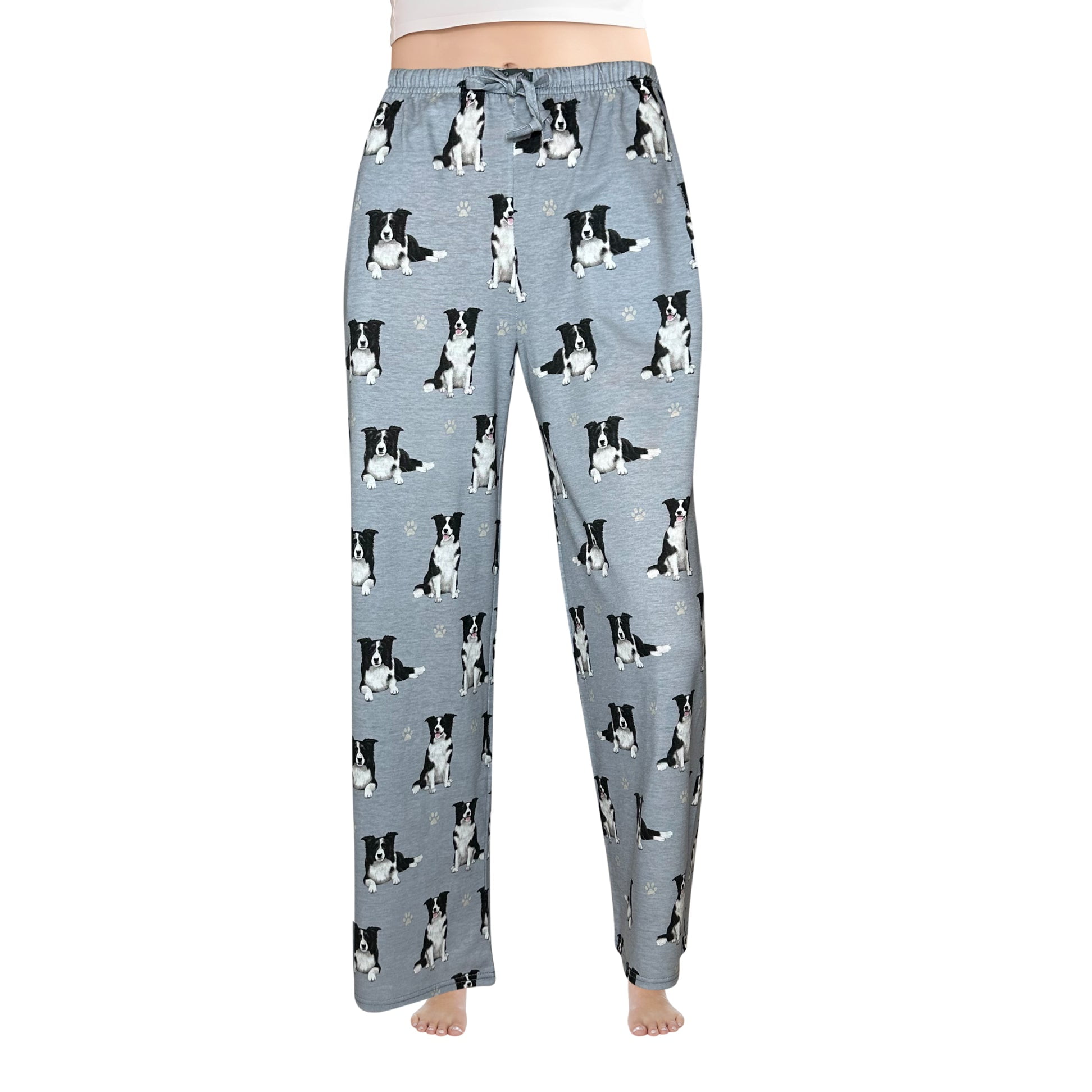 Comfies Unisex Cotton Blend Border Collie Pajama Pants - Gift for Pet ...