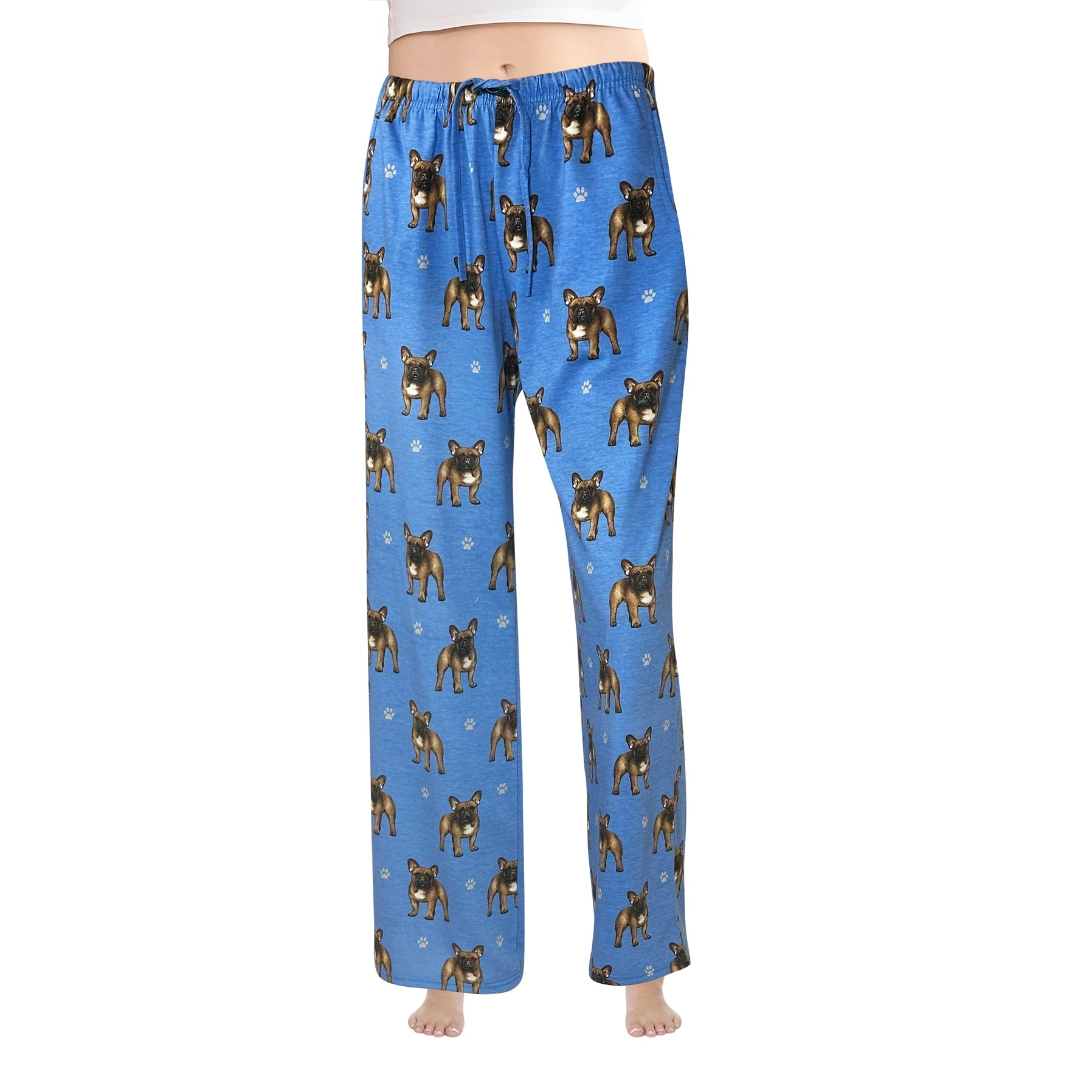 Comfies French Bulldog Unisex Cotton Blend Pajama Bottoms - Gift for ...