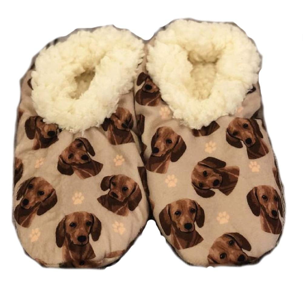 Comfies Super Soft Dachshund Red Slippers - Unisex - One Size Fits Most ...