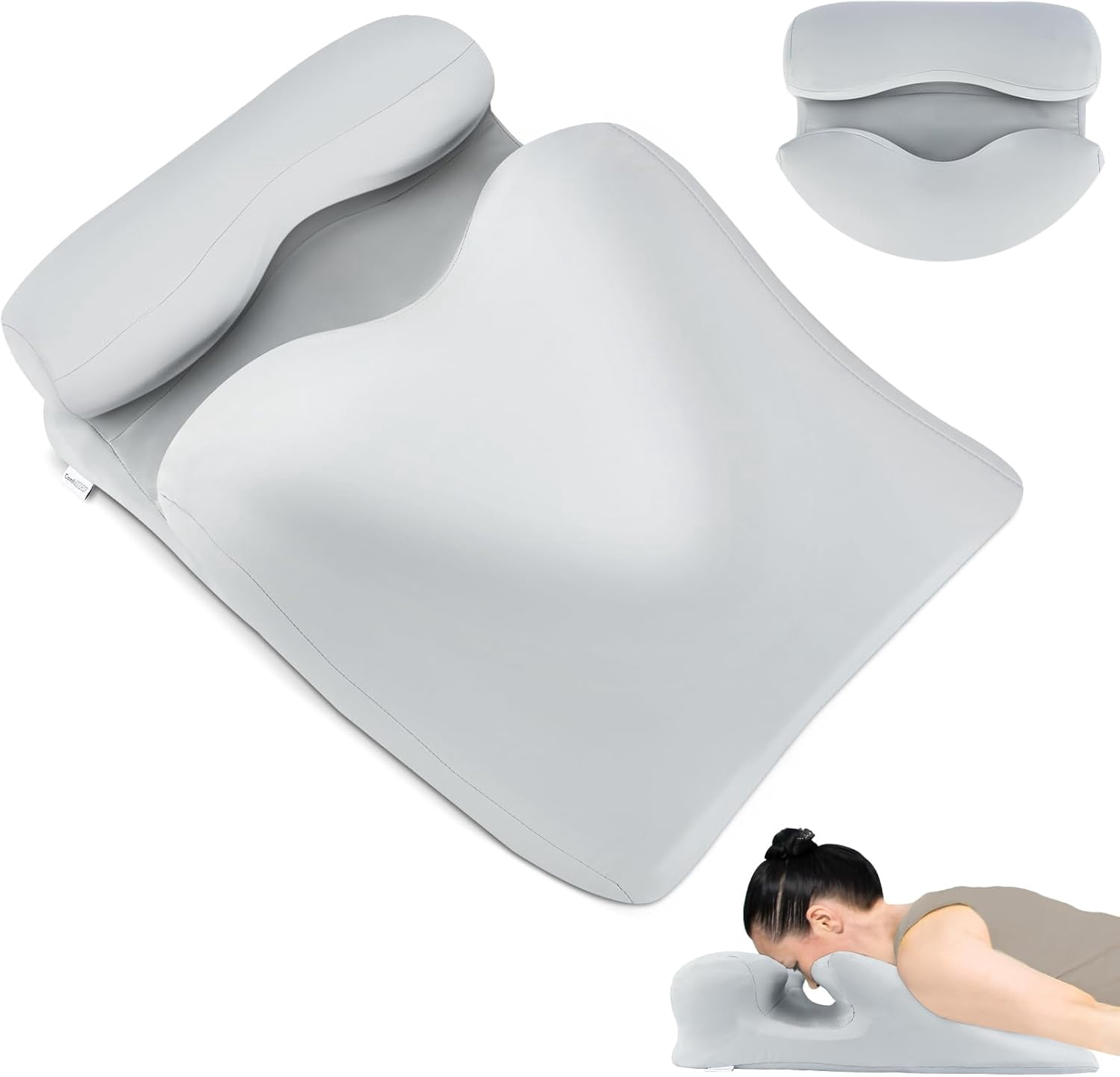 Comfitech Eye Face Down Massage Prone Pillow With Larger Airflow Gap For Sleeping Bed Stomach