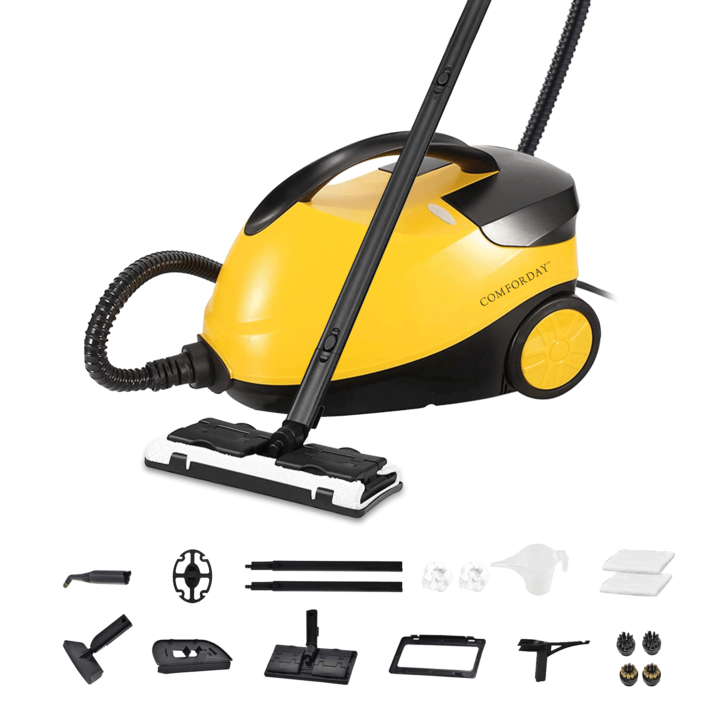 Comforday 1500W Multipurpose Steam Cleaner with 17 Piece Accessories ...