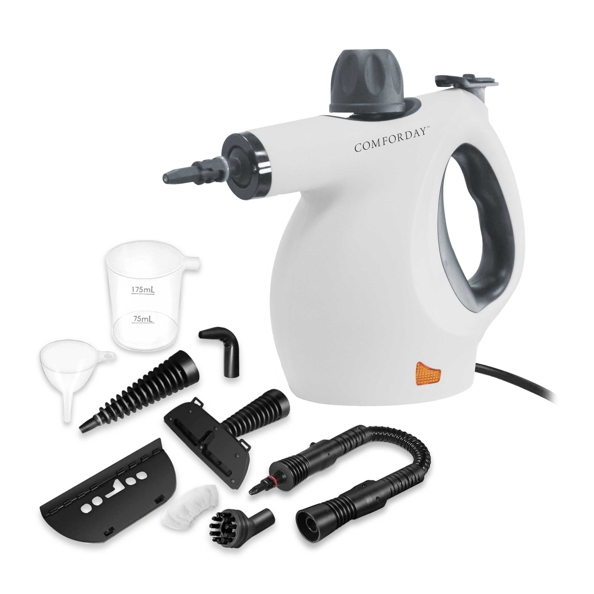 Comforday Handheld Steam Cleaner (White) – 9 Accessories for Stains ...