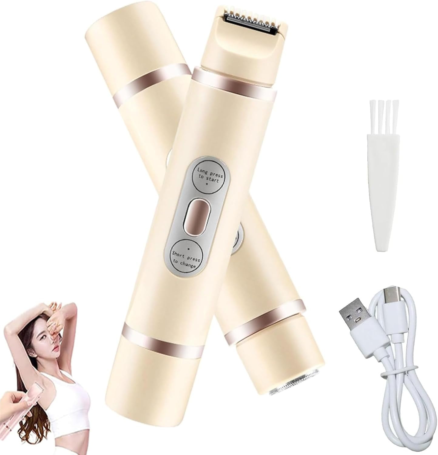 Comfort 2 in 1 Electric Lady Shaver, 2 in 1 Electric Shaver for Women ...