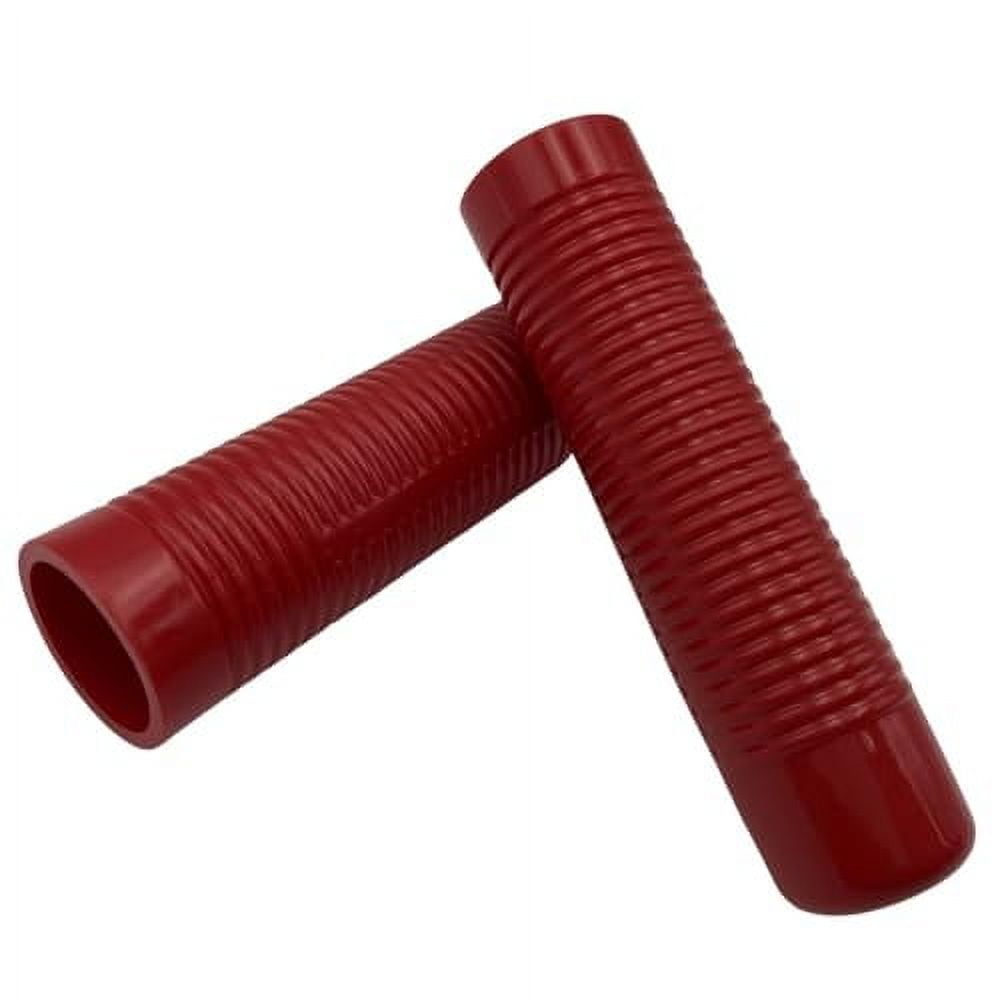 Comfort Axis Classic Ribbed Grip for 1" Handle Bar, Red - 1 Pair ...