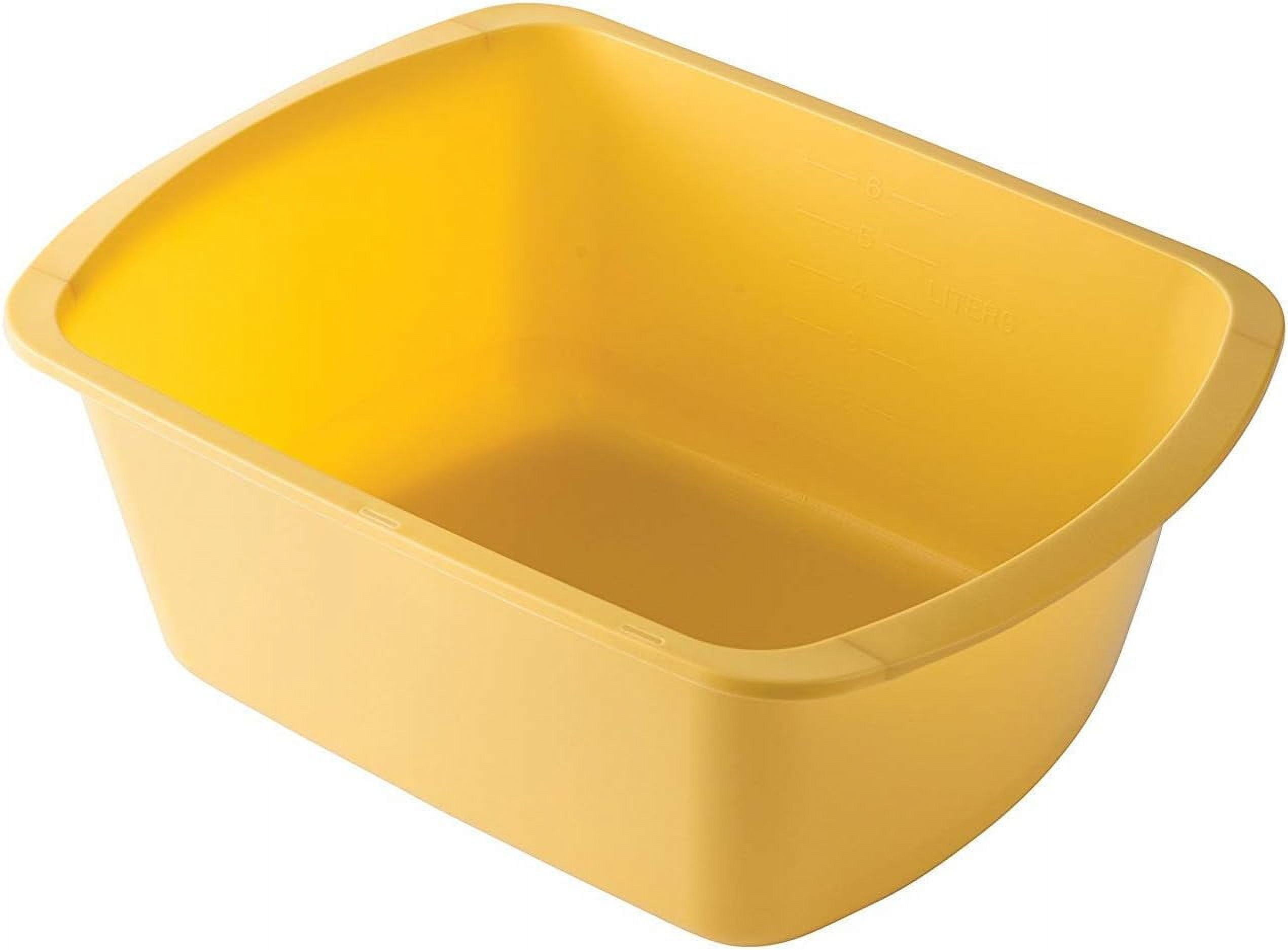 Comfort Axis Portable Rectangular Plastic Wash Basin, 6 Quarts with ...