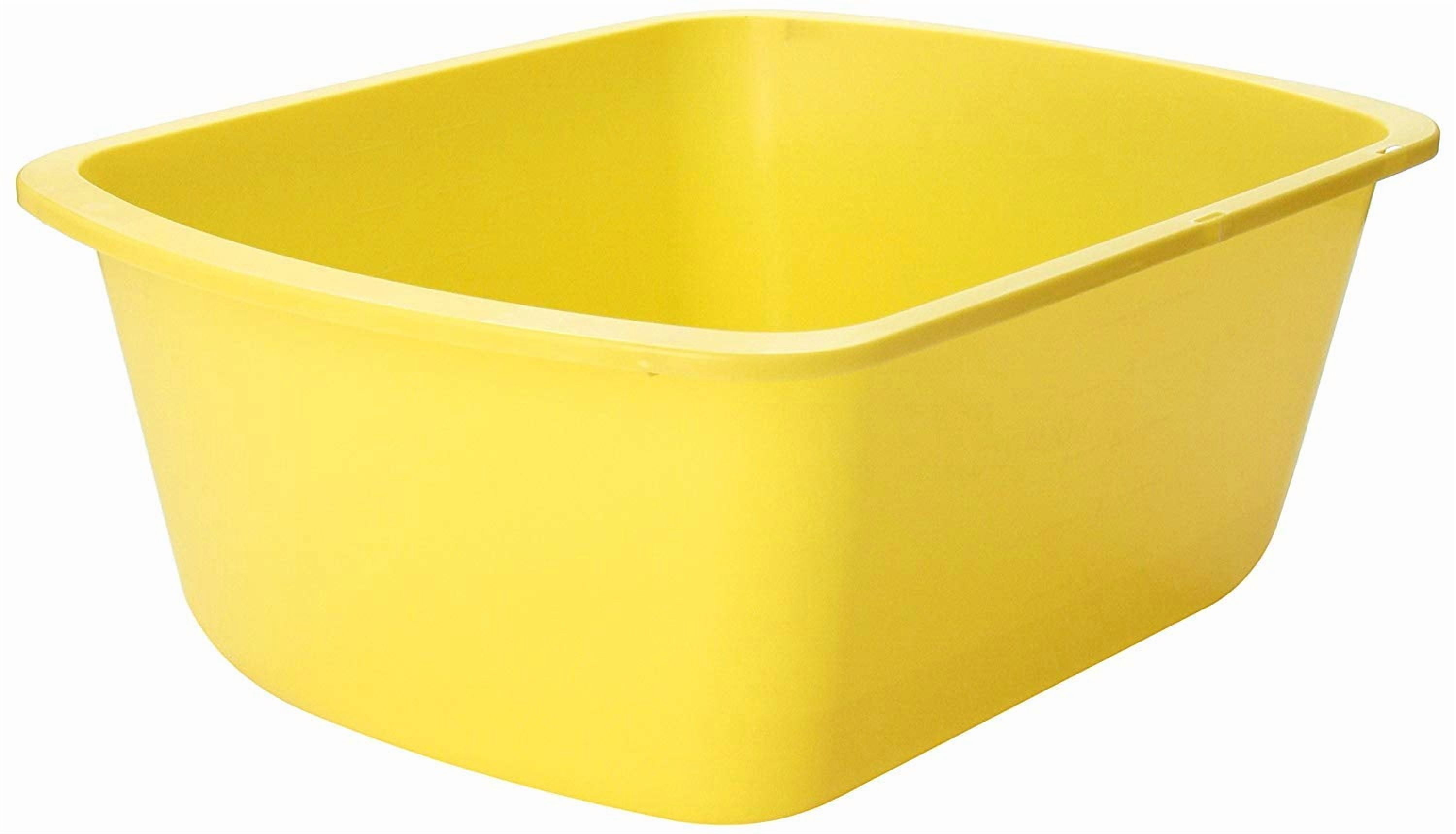 Comfort Axis Portable Rectangular Plastic Wash Basin, 6 Quarts with ...
