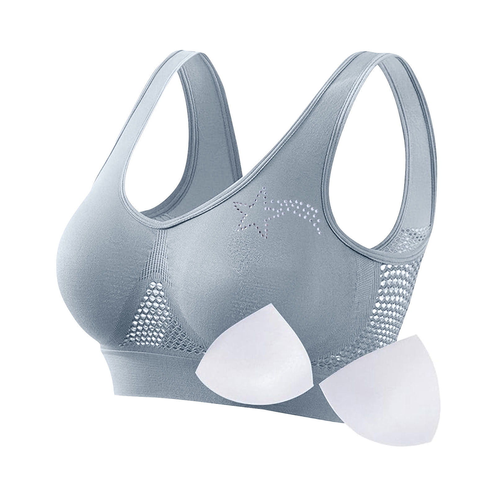 Comfort Bra for Women Sports Bras Crop Top for Yoga Wirefree Bra with ...