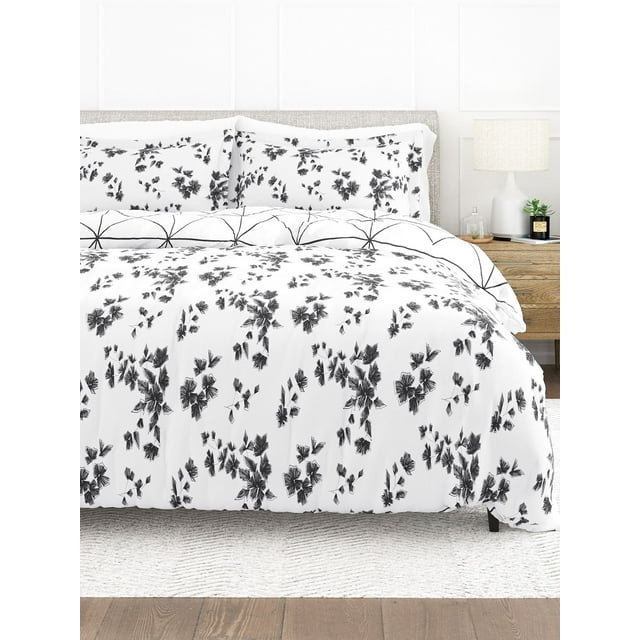 Comfort Canopy - Modern Farmhouse 3 Piece Gray Duvet Cover Set with ...