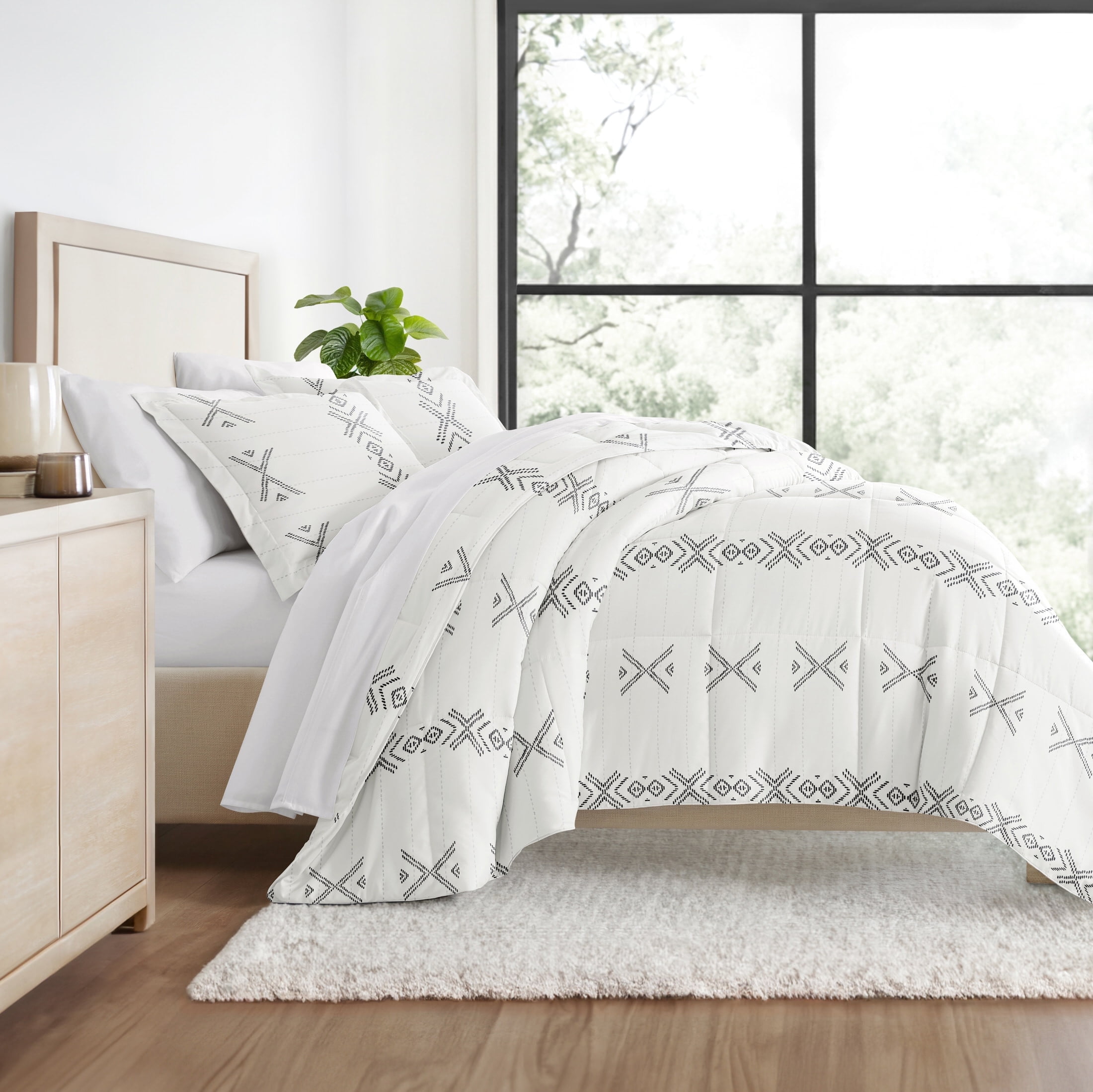 Comfort Canopy - 3 Piece Gray Stitch Oversized Down-Alternative ...