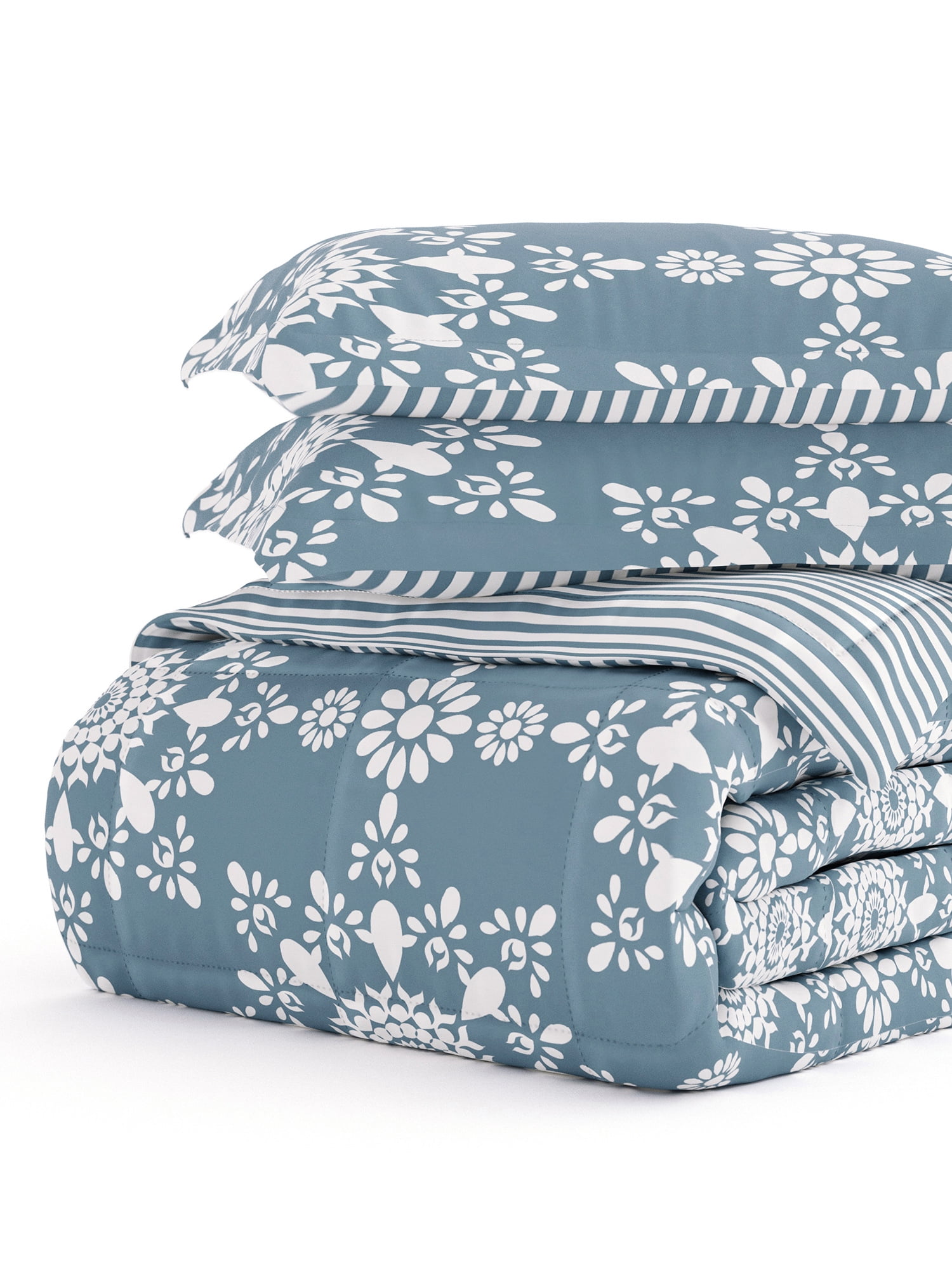 Walmart Comfort Canopy - 3 Piece Modern Light Blue Daisy Medallion Down ...