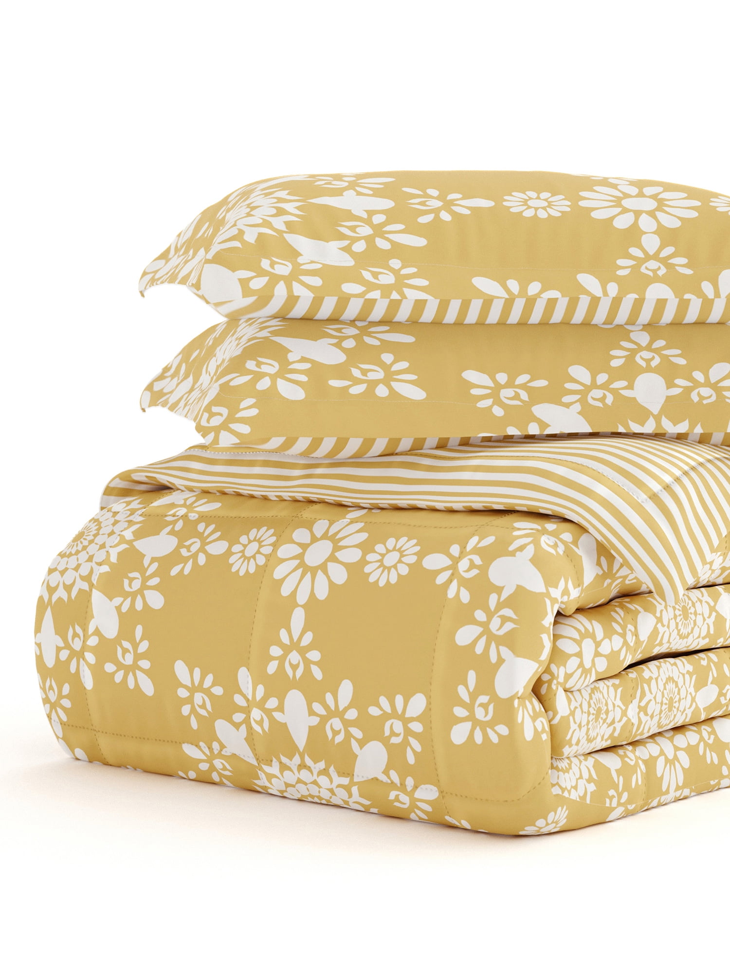 Comfort Canopy - 3 Piece Yellow Daisy Medallion Floral Boho Down ...