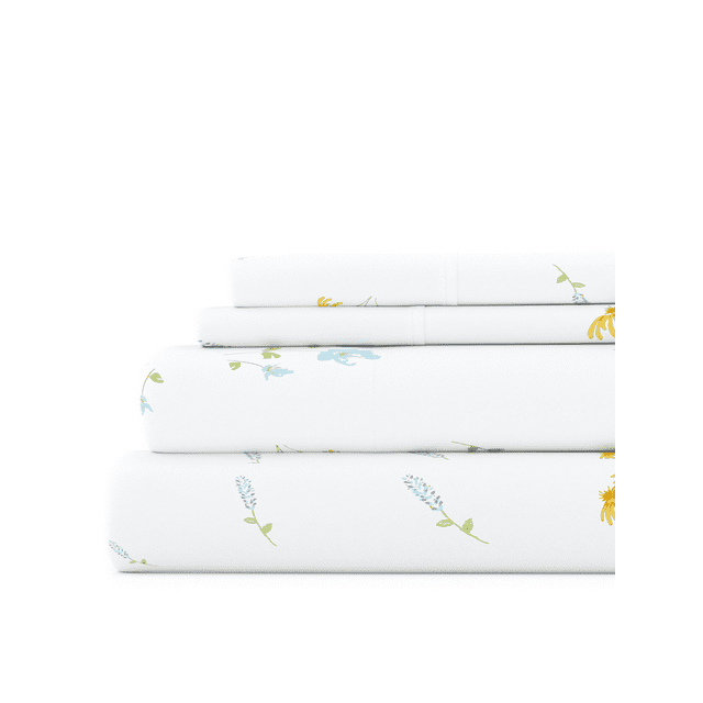 Comfort Canopy - Queen Size 4 Piece Farmhouse Style Bluebird Bed Sheets ...