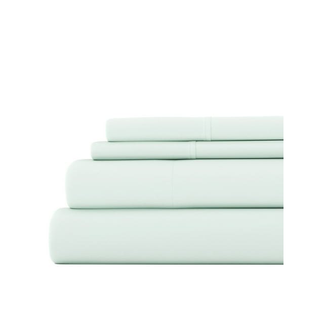 Full, 4 Piece Solid Bed Sheet Set in Mint by Comfort Canopy - Walmart.com