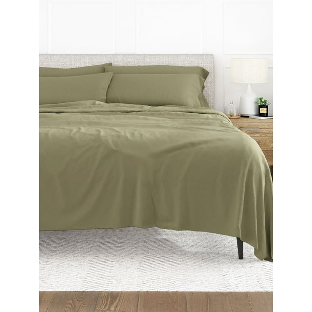 Comfort Canopy - 6 Piece Solid Taupe Microfiber Bed Sheets for Full ...