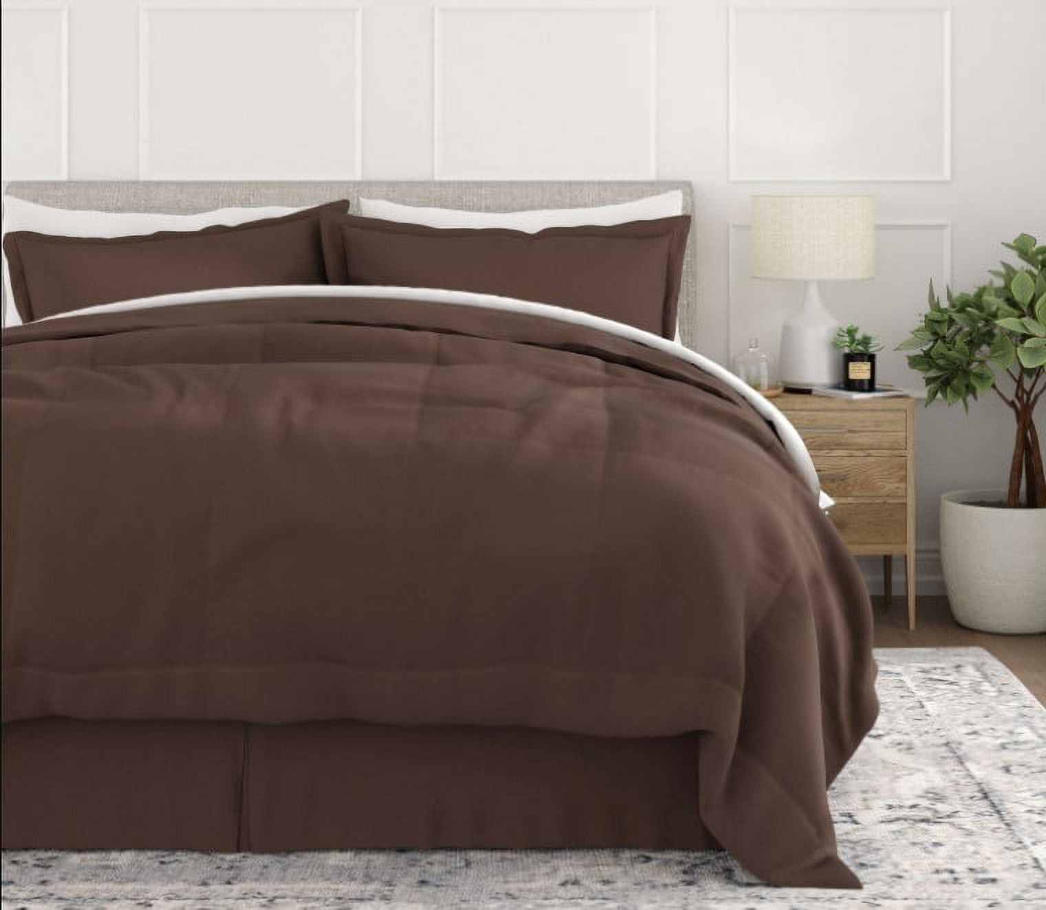 Comfort Canopy - 8 Piece Chocolate Bed In A Bag Microfiber Ultra Soft ...