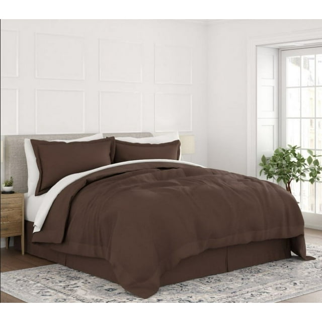 Comfort Canopy - 8 Piece Chocolate Bed In A Bag Microfiber Ultra Soft ...