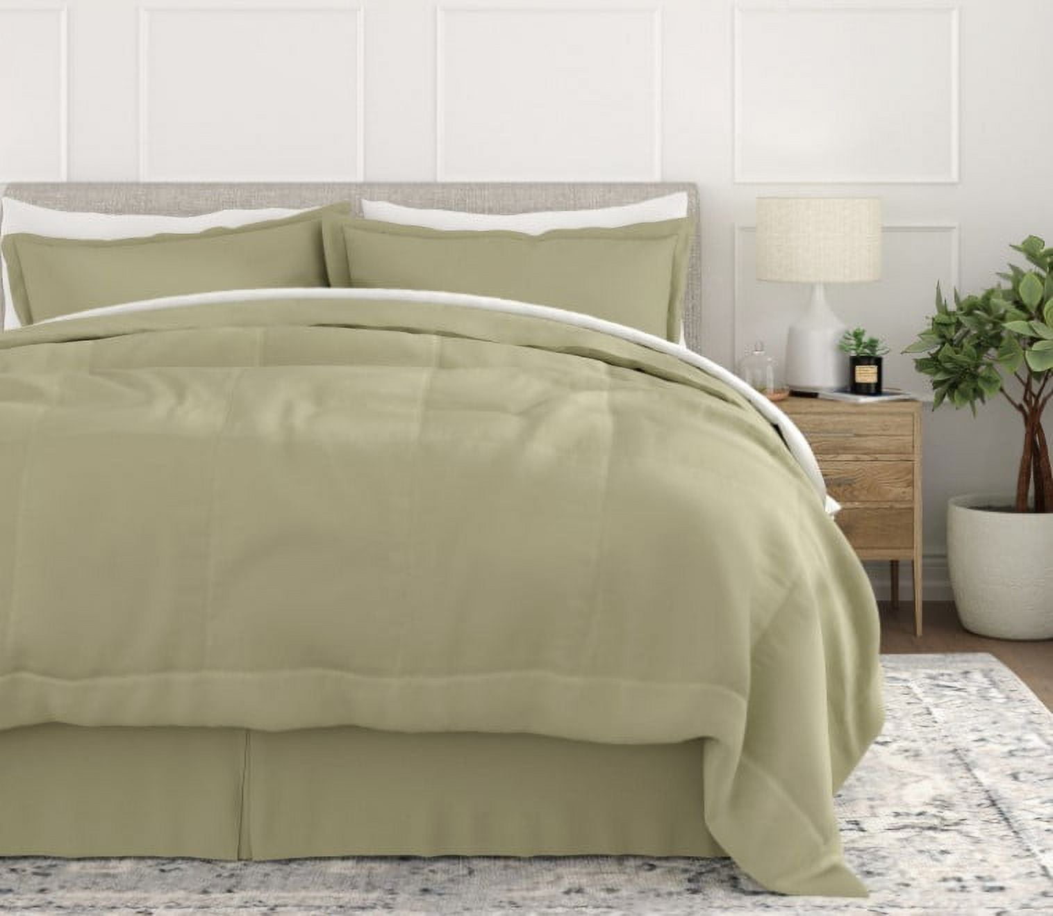 Comfort Canopy - 8 Piece Sage Bed In A Bag Microfiber Ultra Soft ...