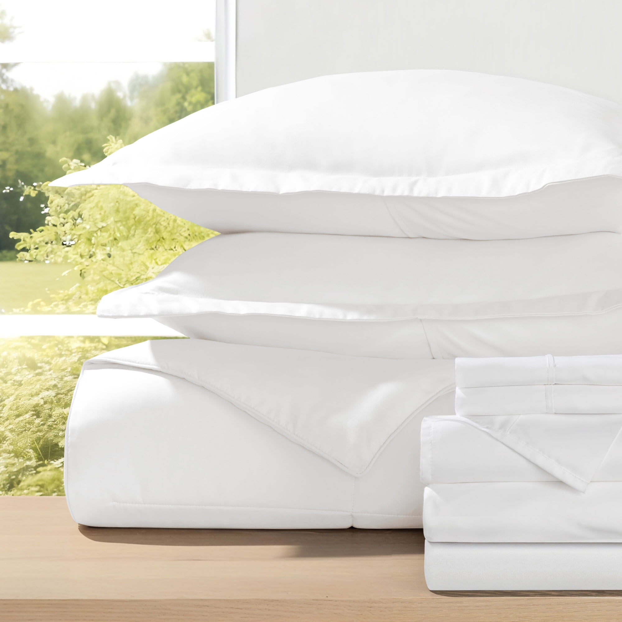 Comfort Canopy Queen Size - 8 Piece Ultra Soft Microfiber Bedding Set ...