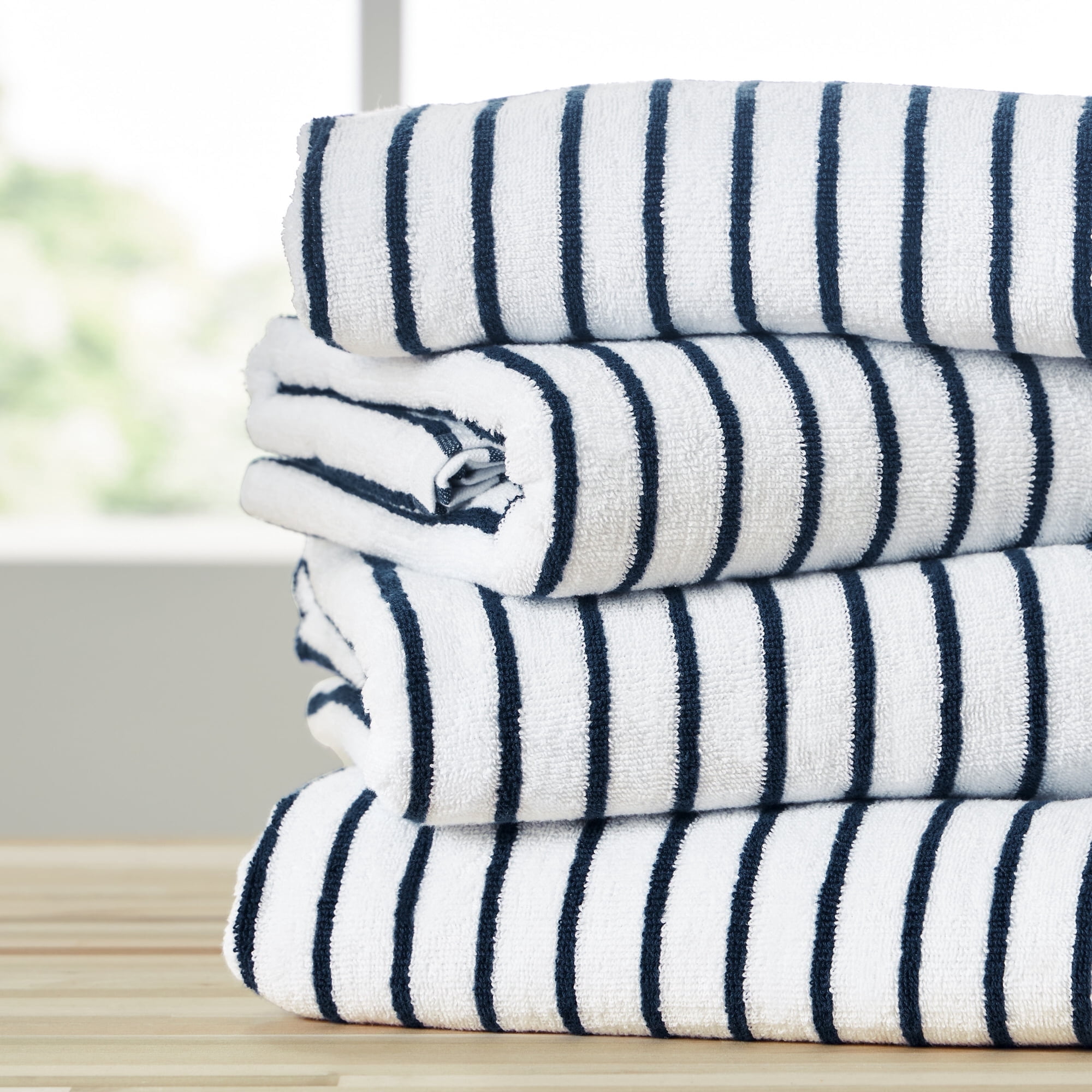 Comfort Canopy - Cabana Stripe Beach Pool Towels - Oversized 100% Ring ...