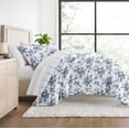 Comfort Canopy - Cabbage Rose Stripe Ultra Soft Reversible Comforter ...