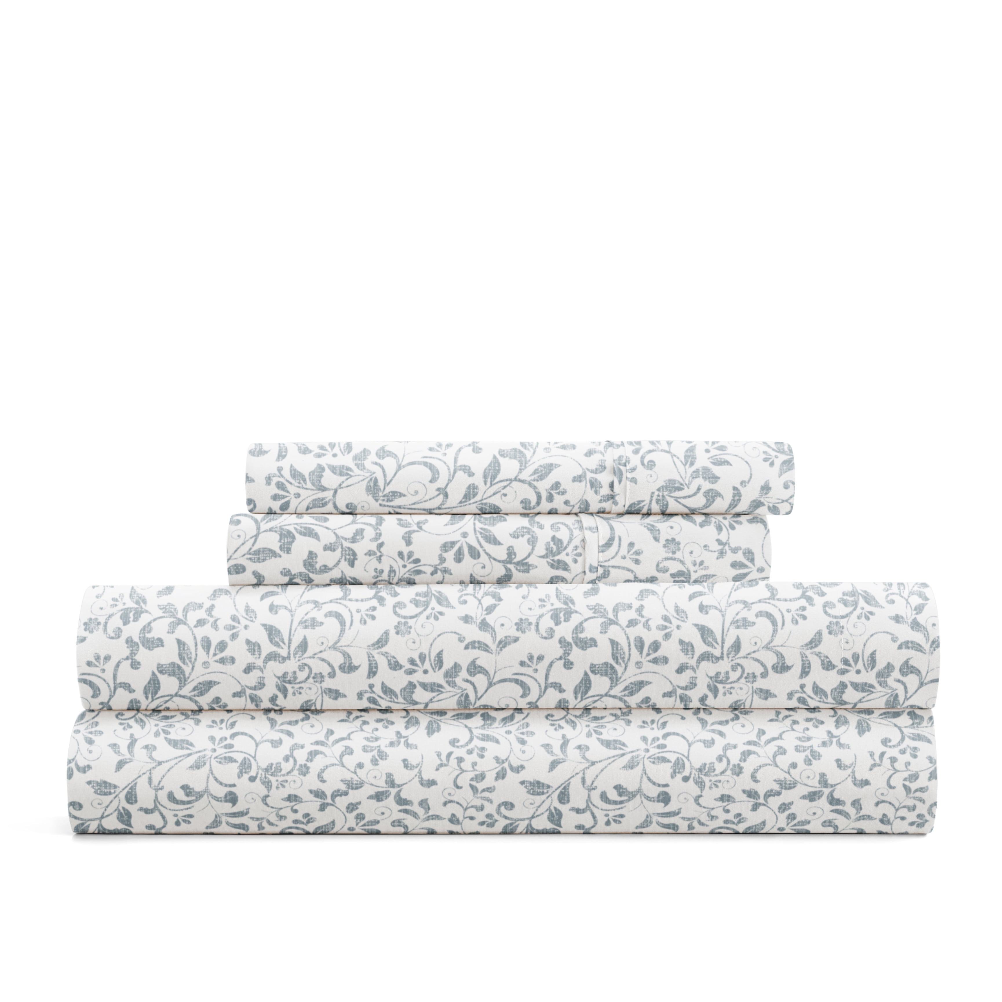 Delicate Blossoms Bed Sheets Set - Breathable and Ultra-Soft Distressed ...