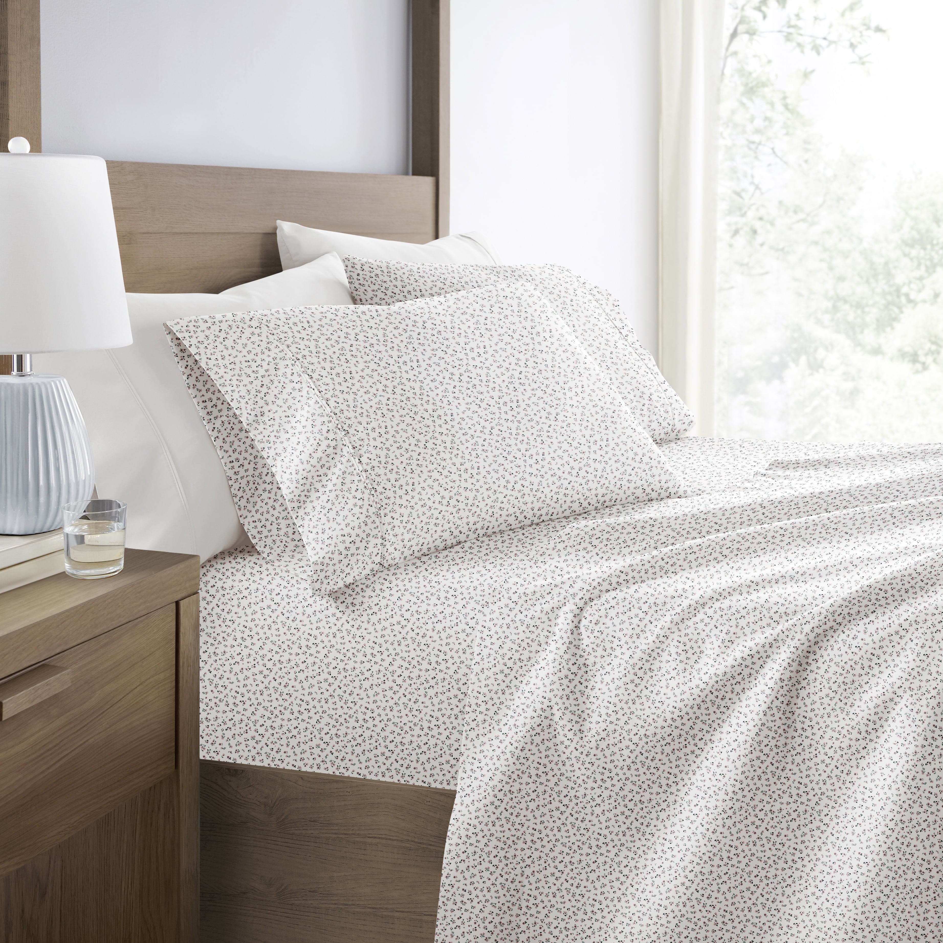 Comfort Canopy Delicate Blossoms Patterned Ultra-Soft Bed Sheet Set ...