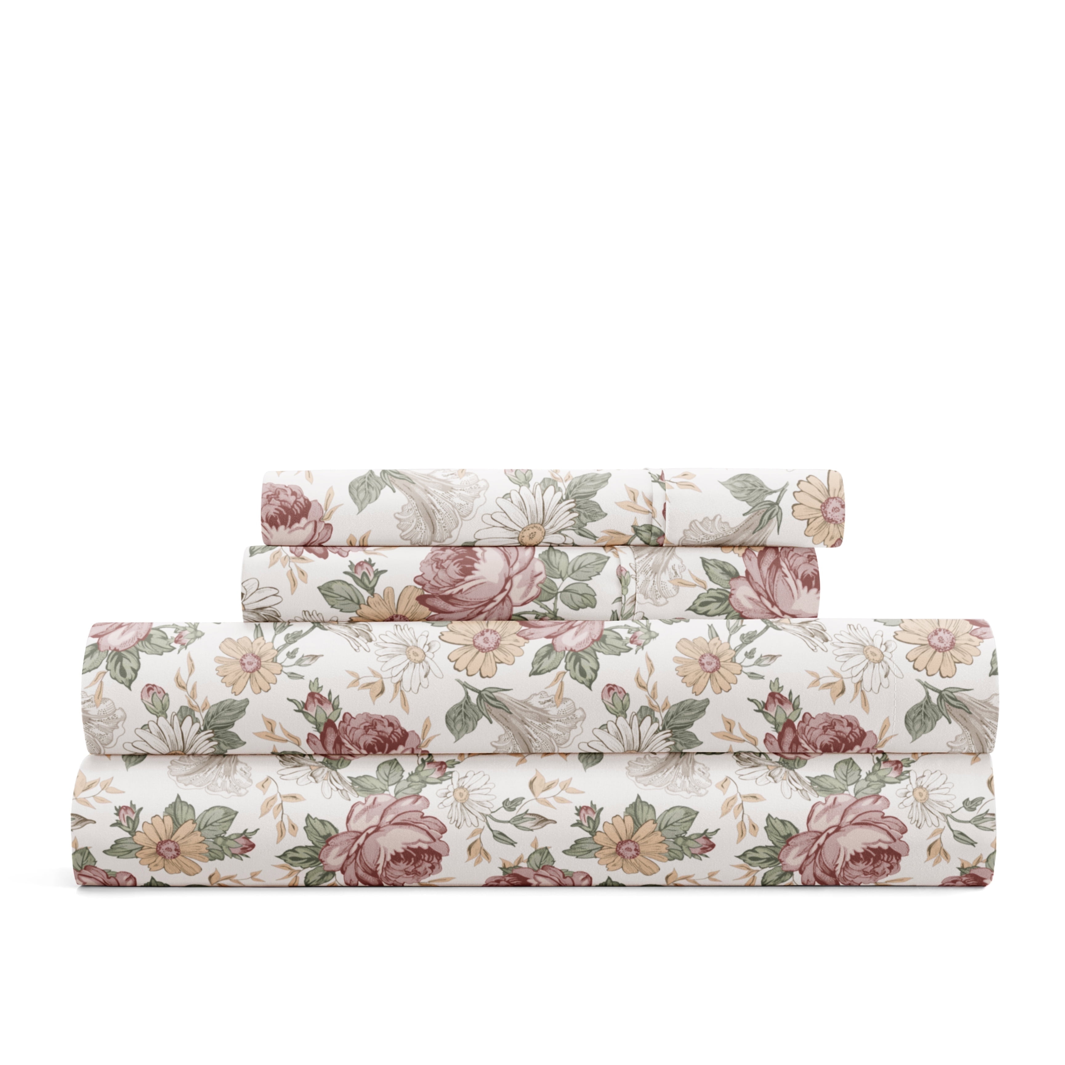 Delicate Blossoms Bed Sheets Set - Breathable and Ultra-Soft Blooming ...