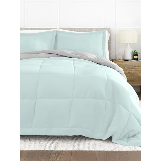 Comfort Canopy - Reversible Aqua/Light Gray Lightweight All Season Down ...