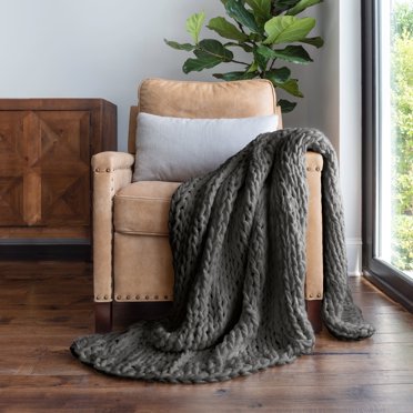 Creative Co-Op Soft Woven Reclaimed Cotton Blend Throw with Fringe ...