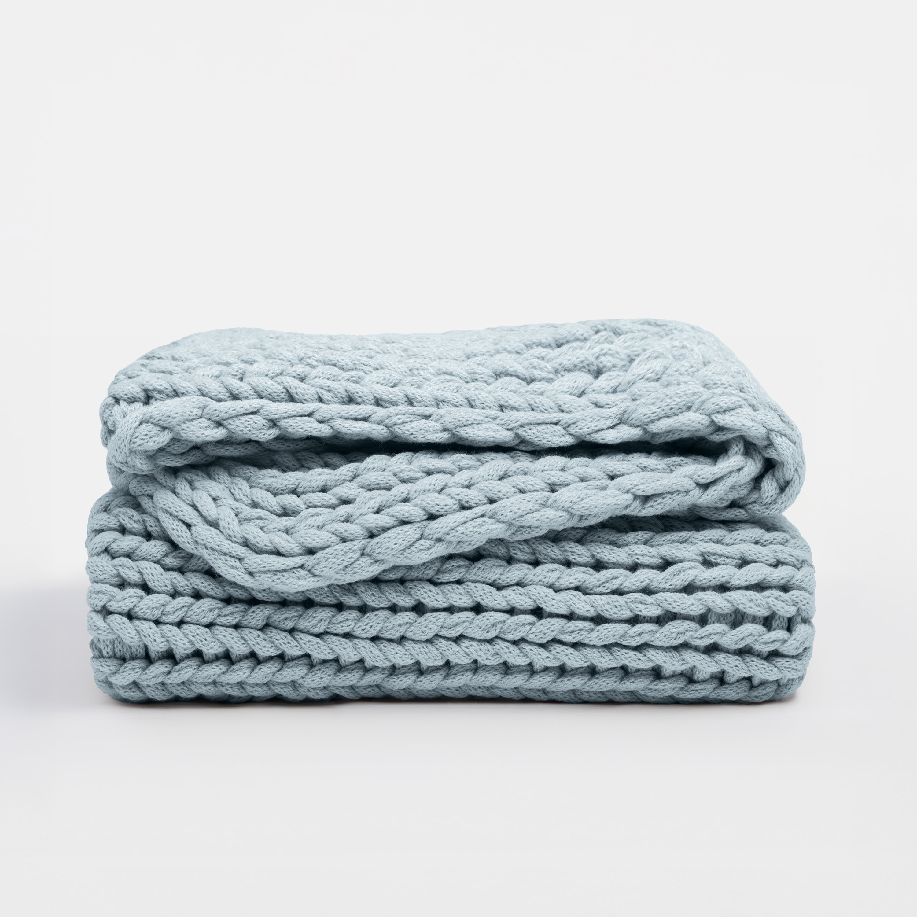 Comfort Canopy - Throw Blanket, Light Blue Chunky Soft Acrylic Hand ...
