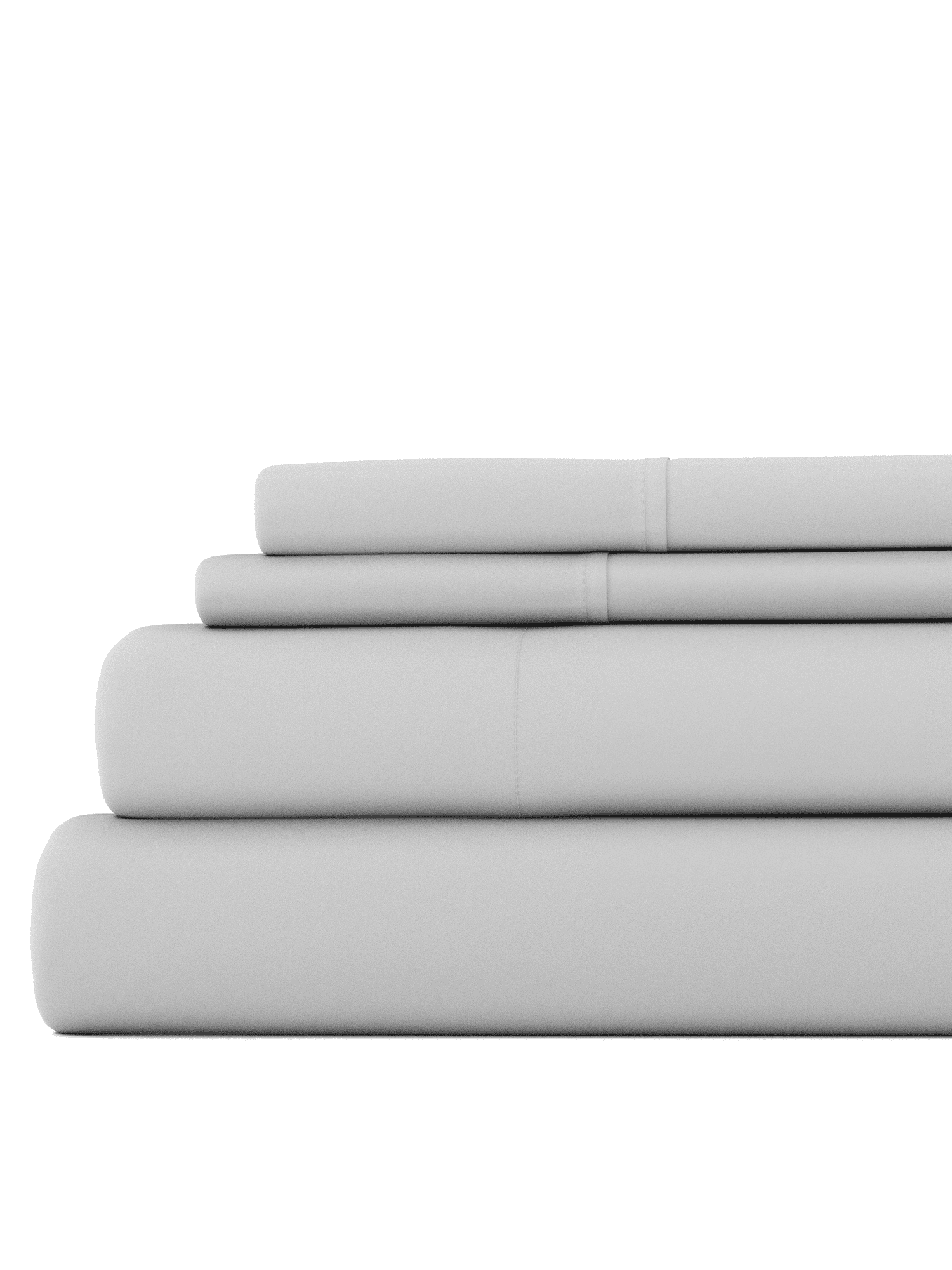 Comfort Canopy - Vibrant Ultra Soft 4 Piece Light Gray Microfiber Bed ...